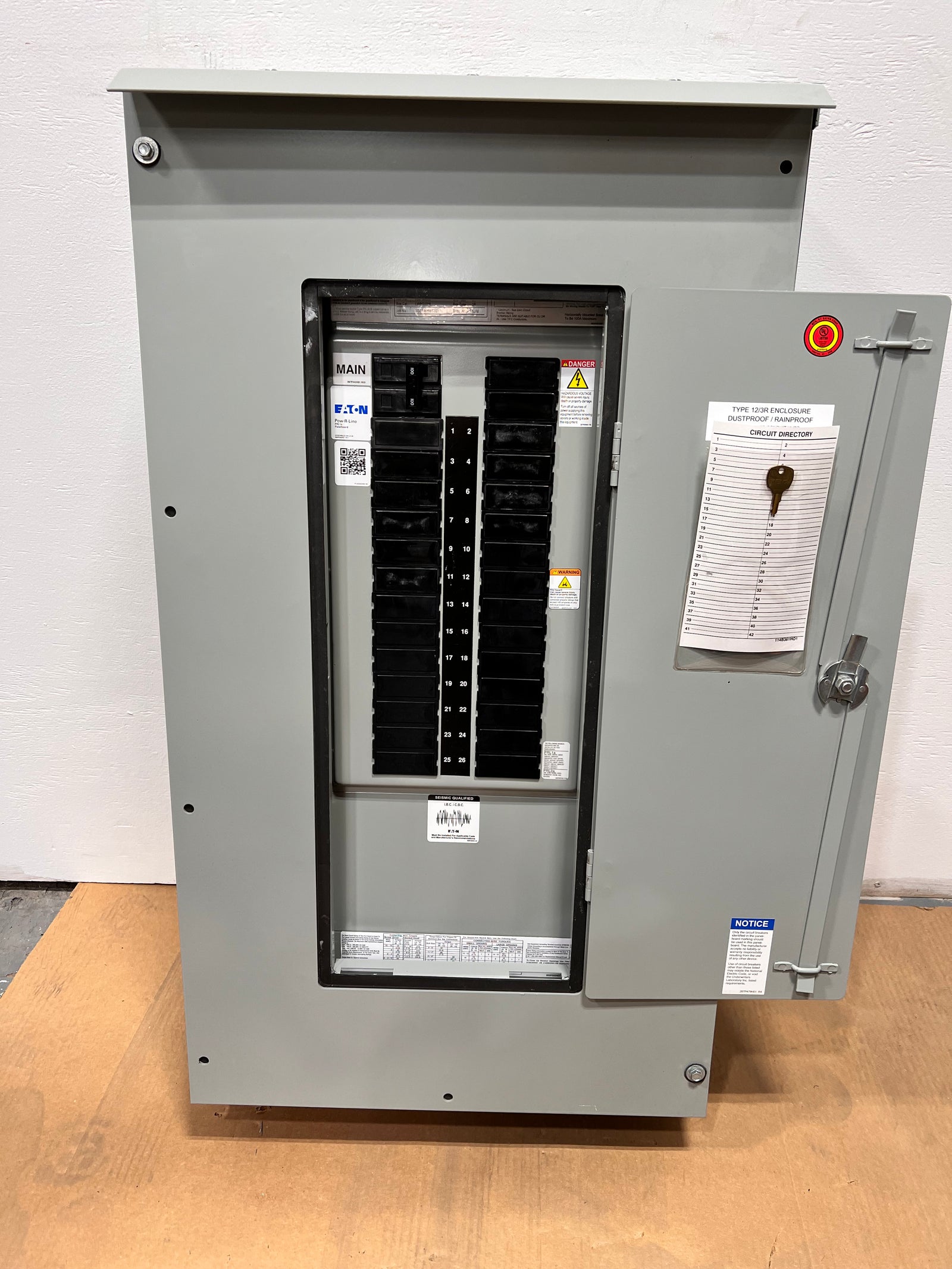 Eaton PRL1A 100 Amp Main Breaker 28 Space 120/240v Panel with Nema 3R