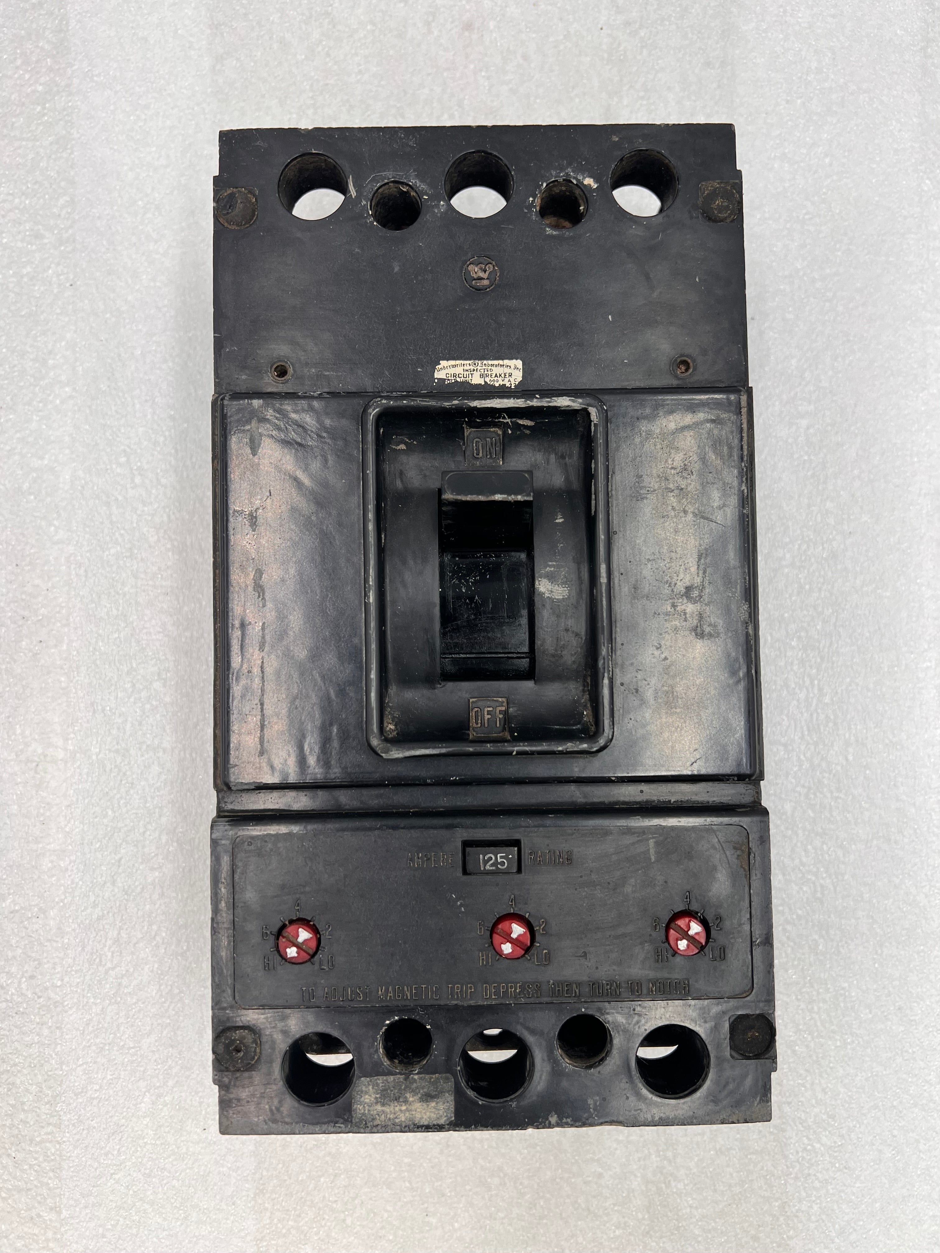 Westinghouse JA3125 125 Amp 3 Pole 600V JA Frame Circuit Breaker