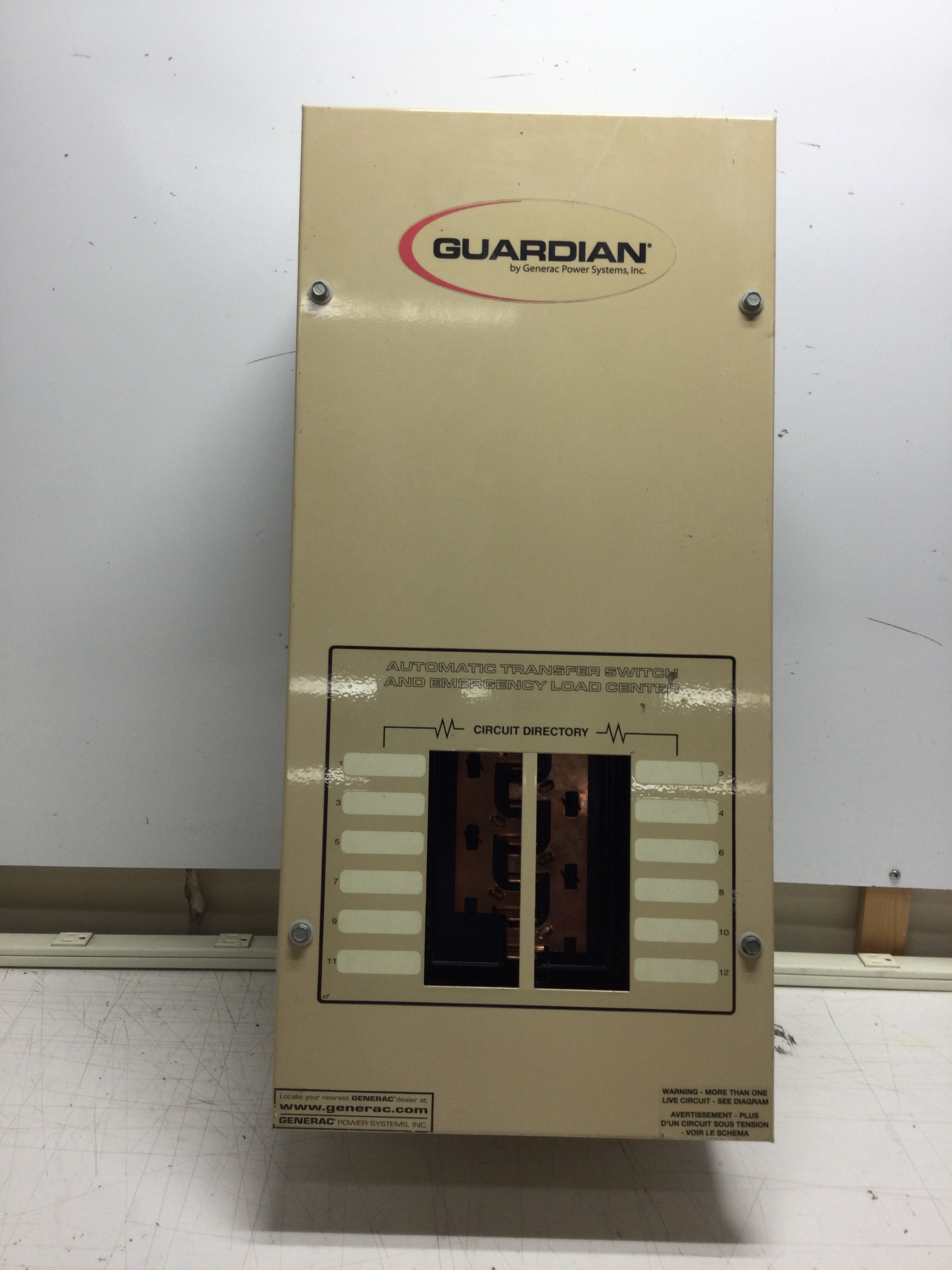 Generac 0E 7969 100 Amp Automatic Transfer Switch and Load Center 120/