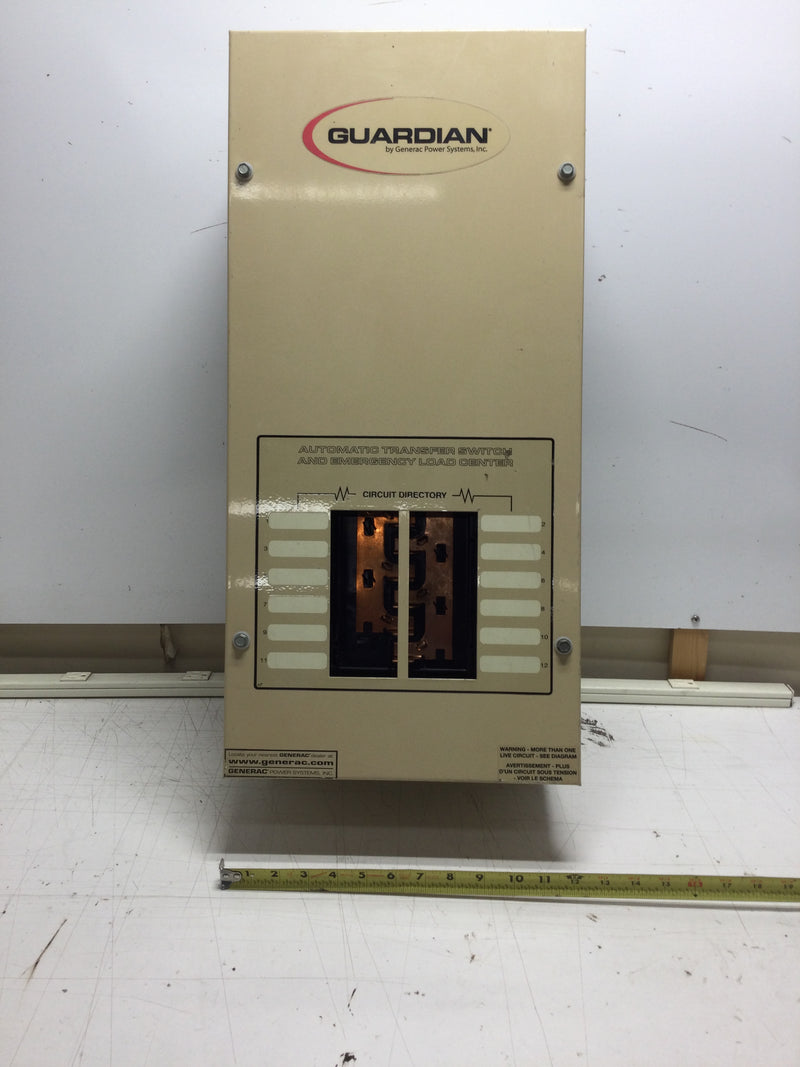 Generac 0E 7969 100 Amp Automatic Transfer Switch and Load Center 120/