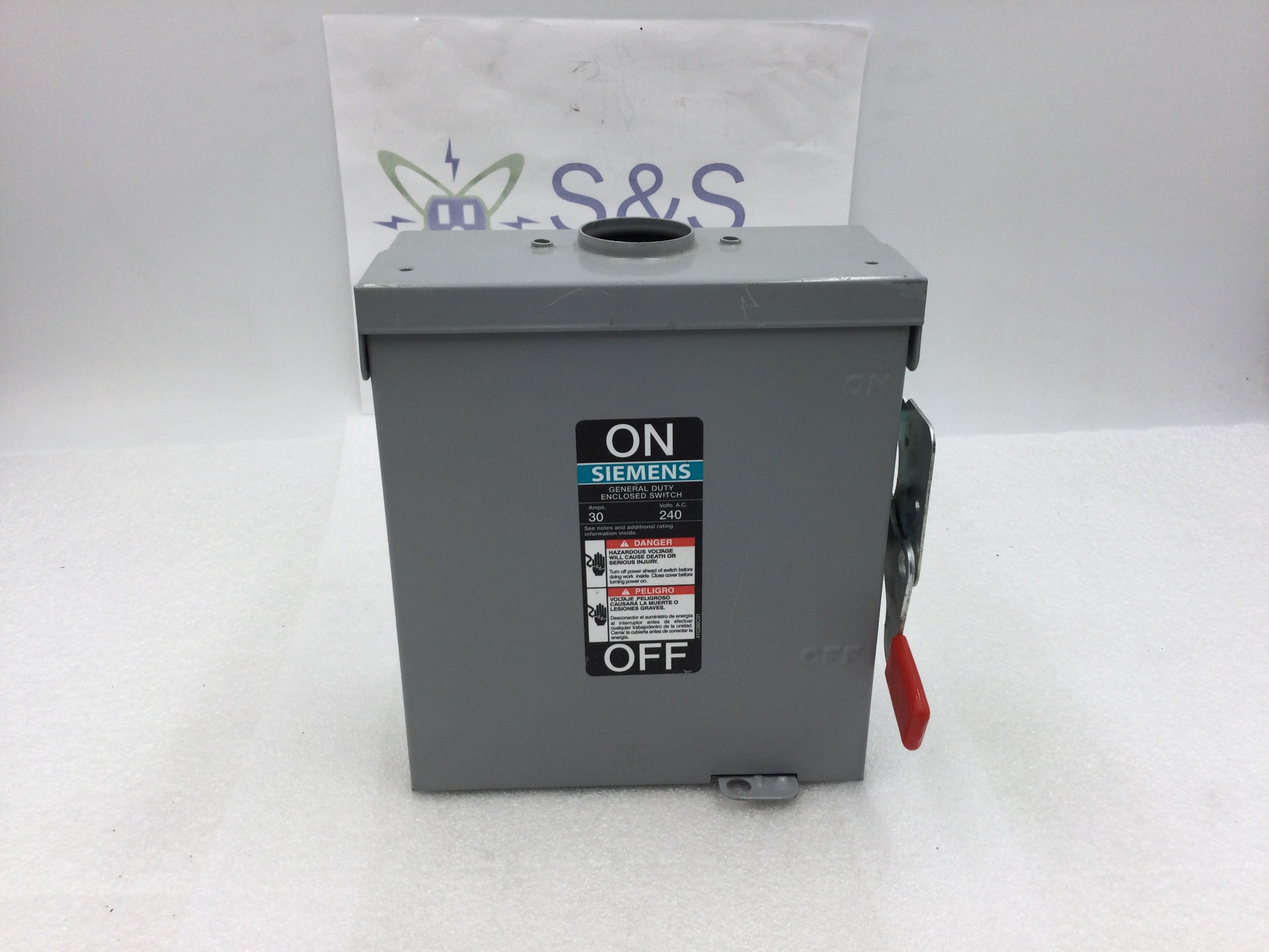 Siemens GNF321R Type 3R General Duty Non-Fused Safety Switch 30 Amp 3