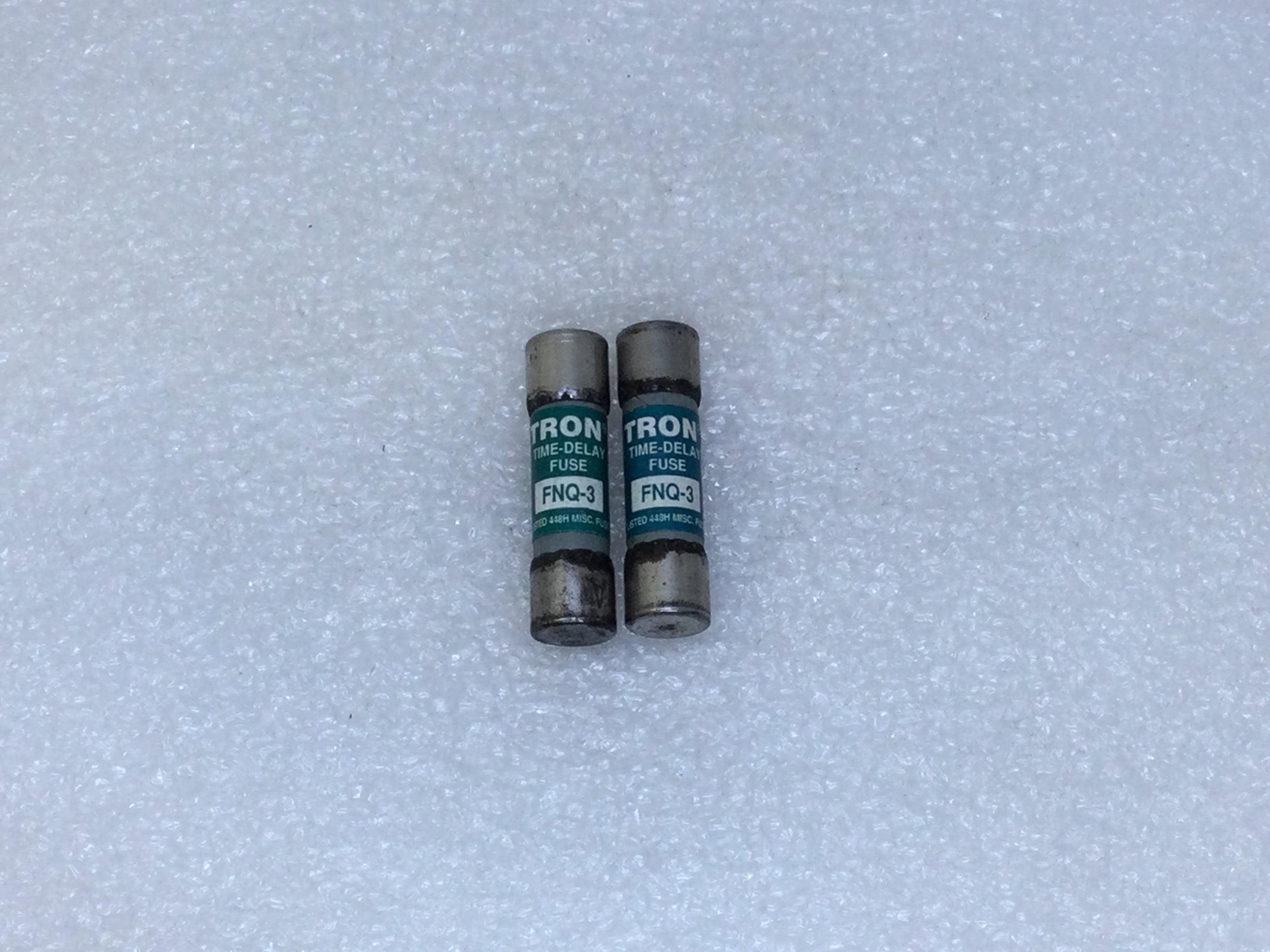 Tron FNQ-3 3 Amp 500V Time Delay Fuse - Lot of 2