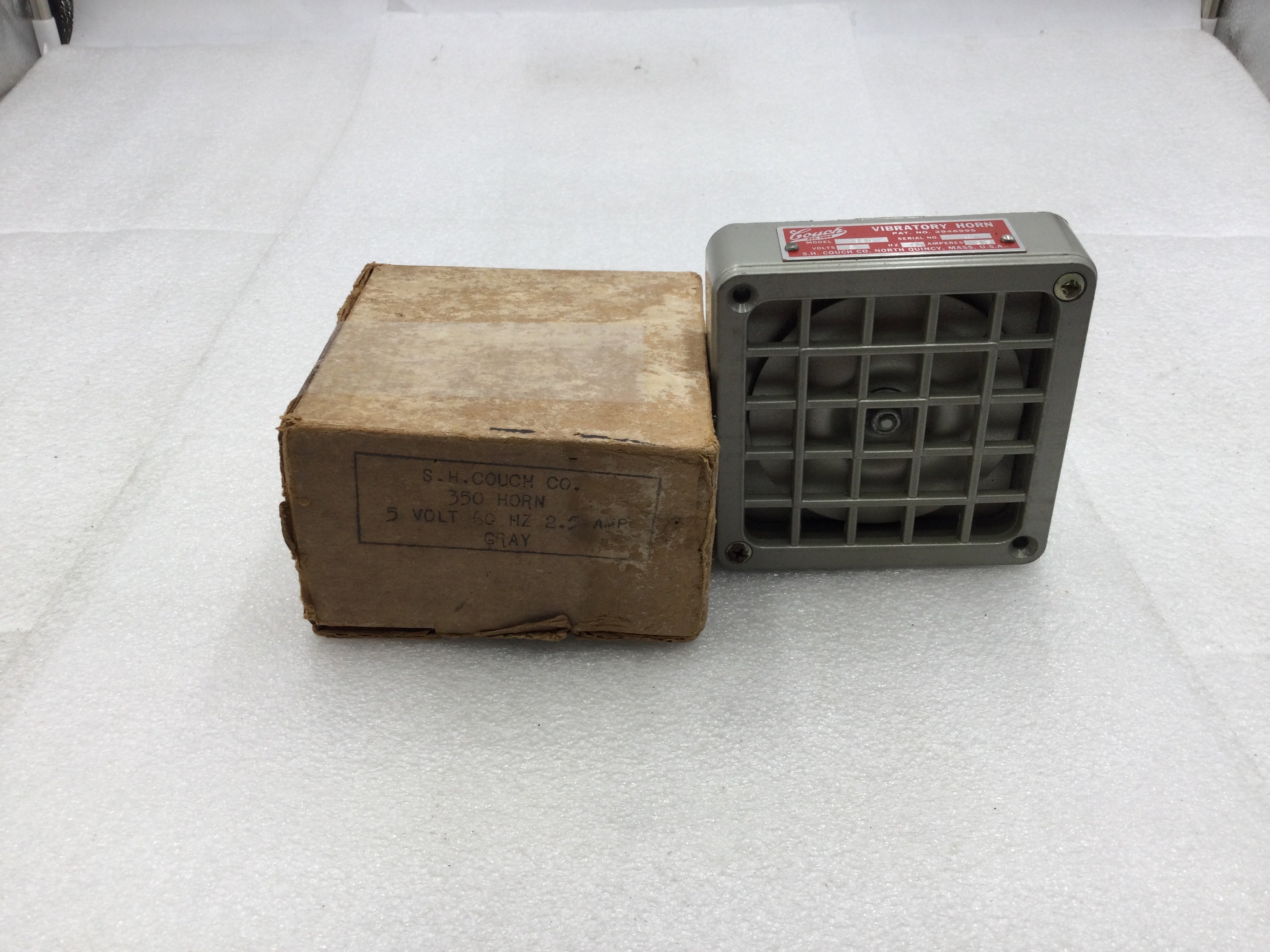 S.H. Couch 350 Series A1 Vibratory Surface Mount 5 VAC Fire Alarm Horn