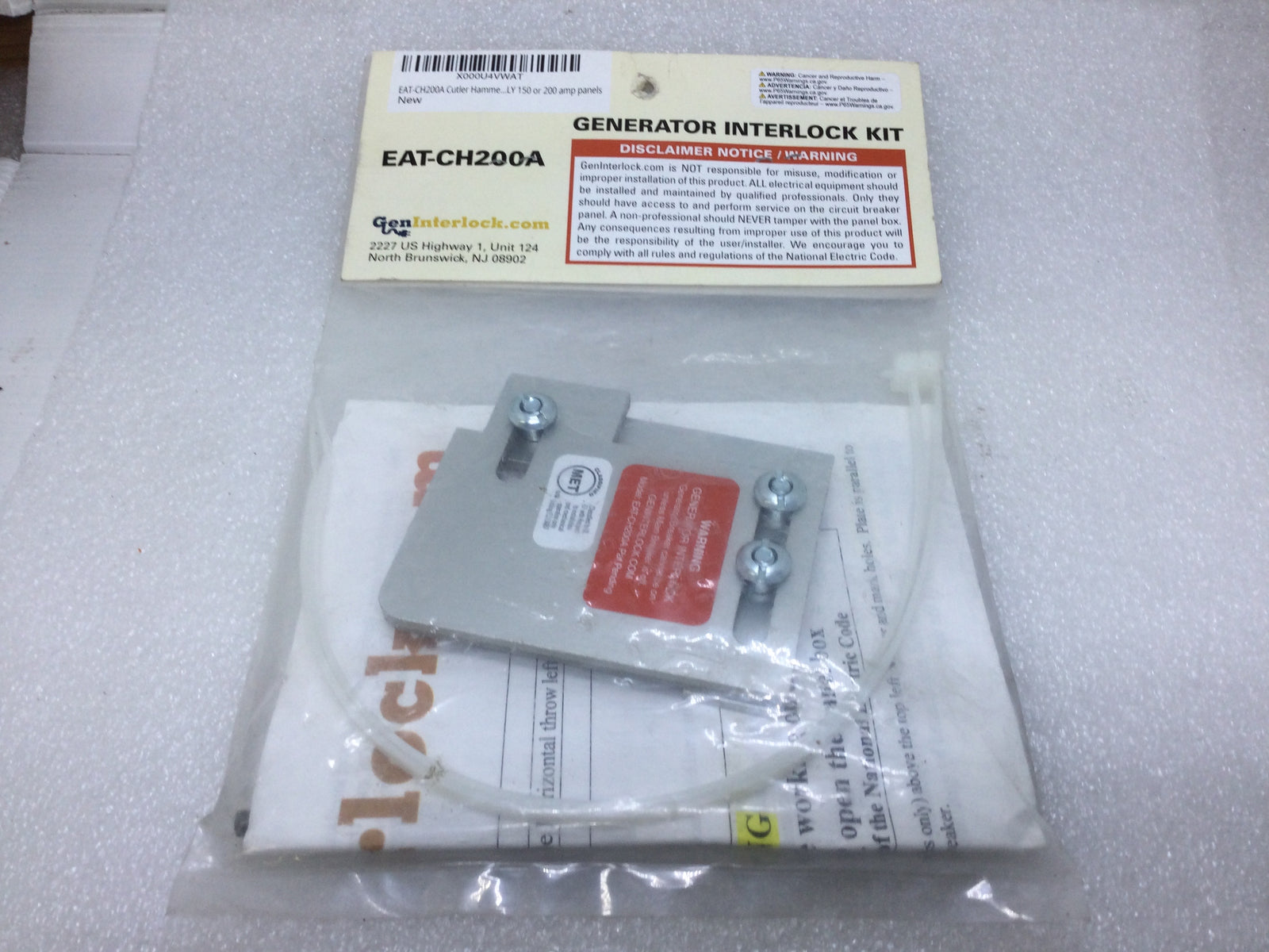 GenInterlock EAT-CH200A Generator Horizontal Electrical Interlock Kit