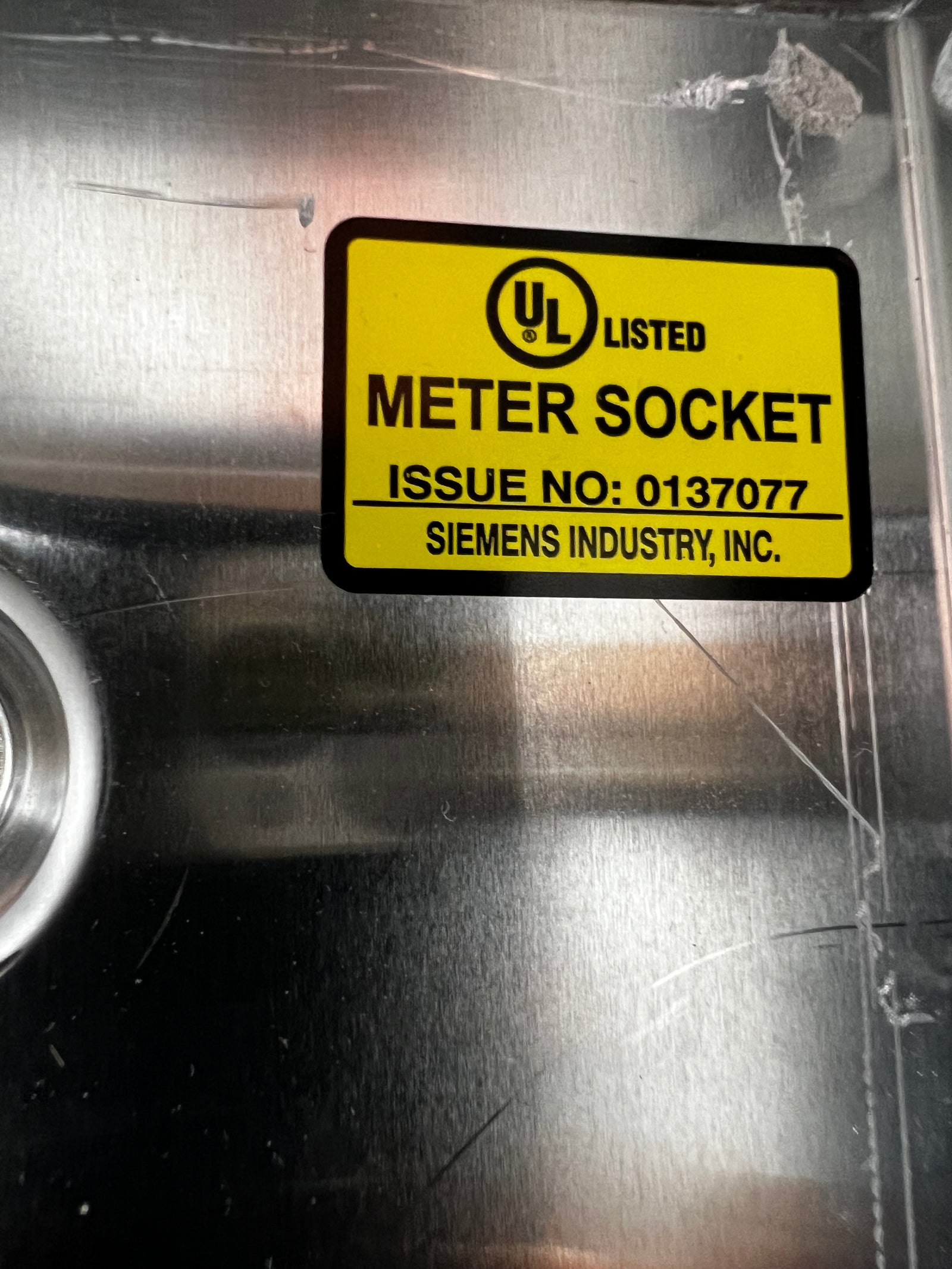 Siemens/Talon 41105-02FL 5 Jaw Ringless Meter Socket 320 Amp 1 Positio