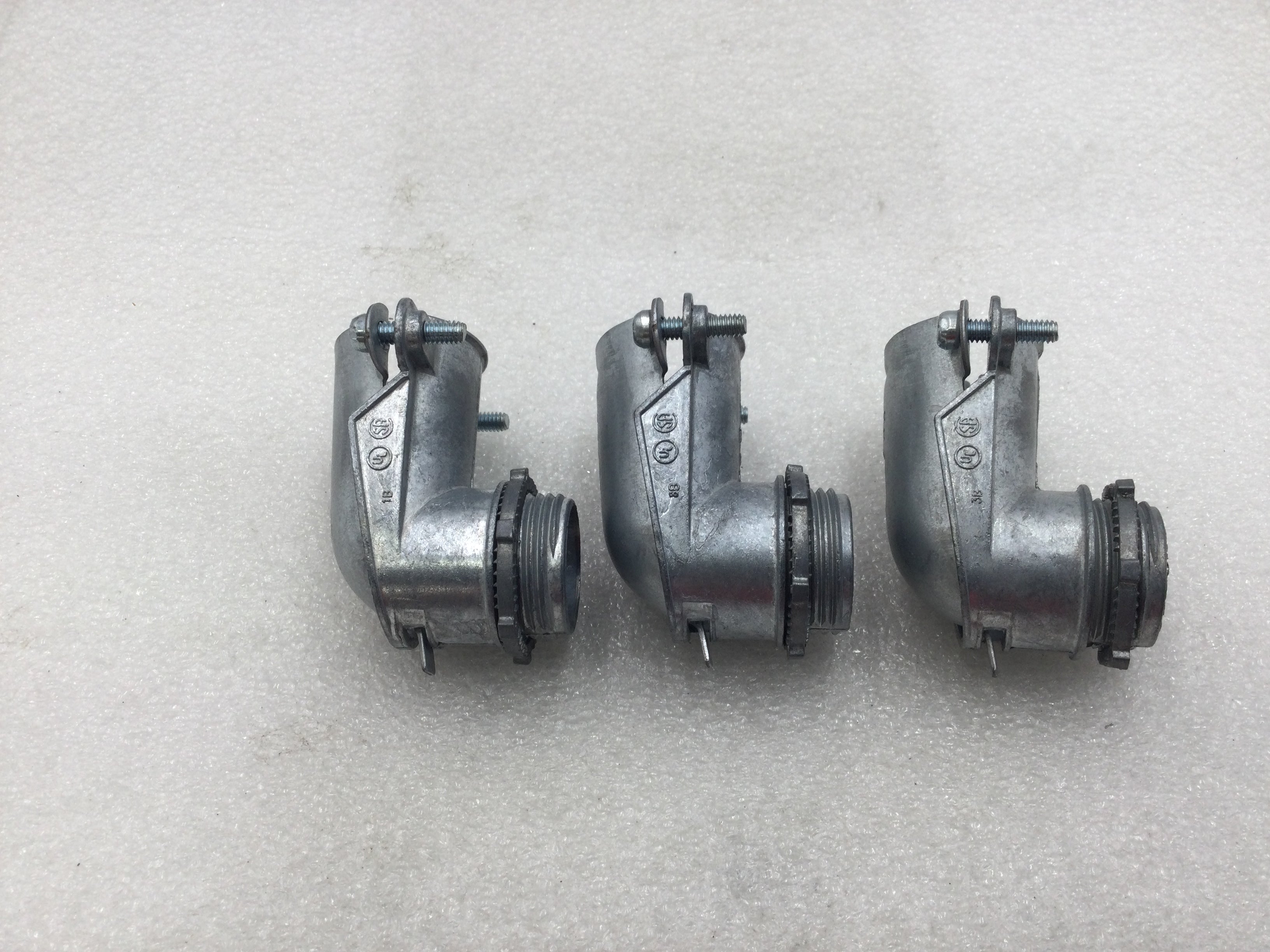 Mixed Brands 3/4" Flexible Conduit 90 Degree Connector - Lot of 3