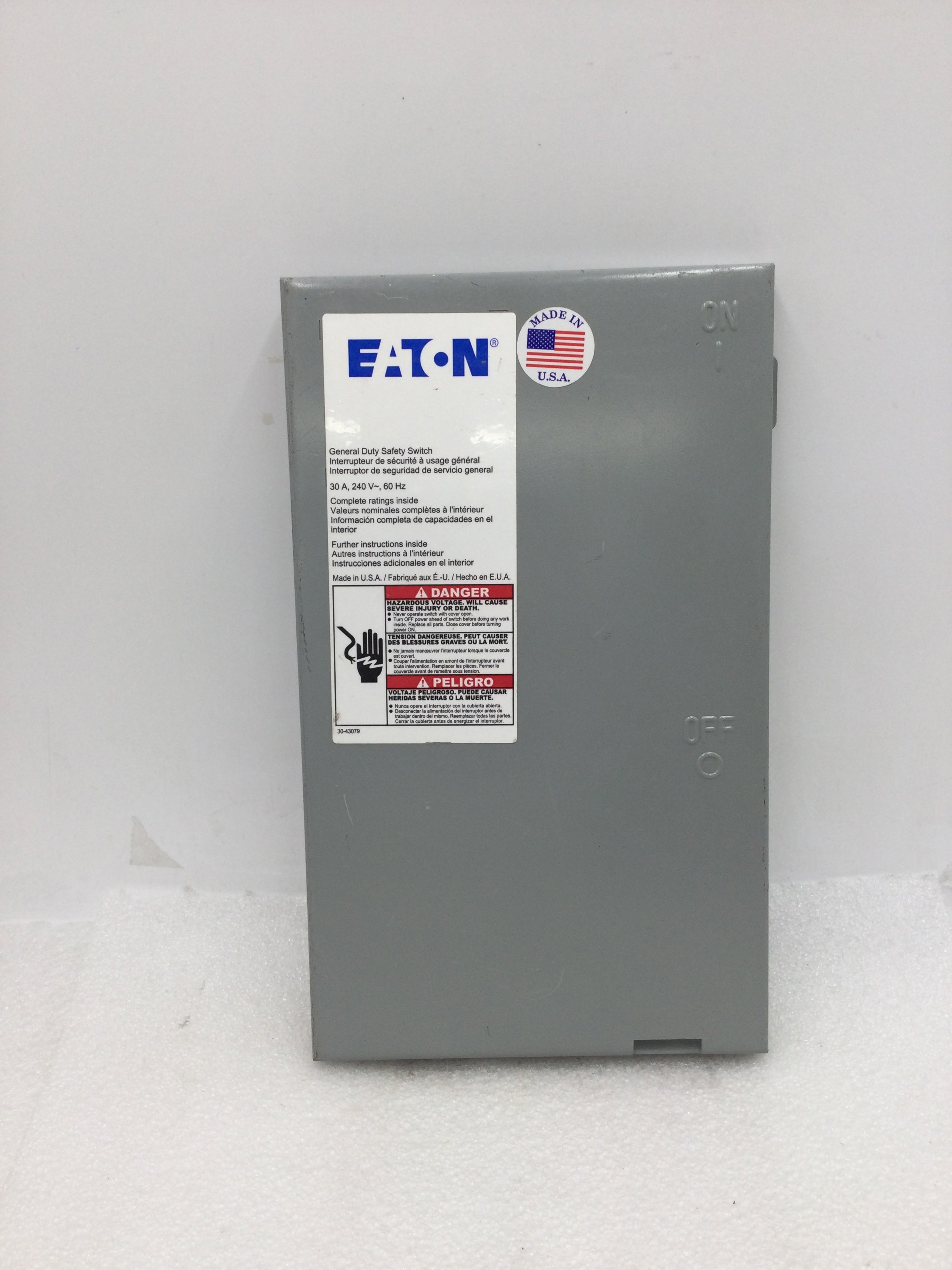 Eaton DG221UGB 30 Amp 240 VAC 2 Pole Disconnect Door Only 6.5" W X 10.
