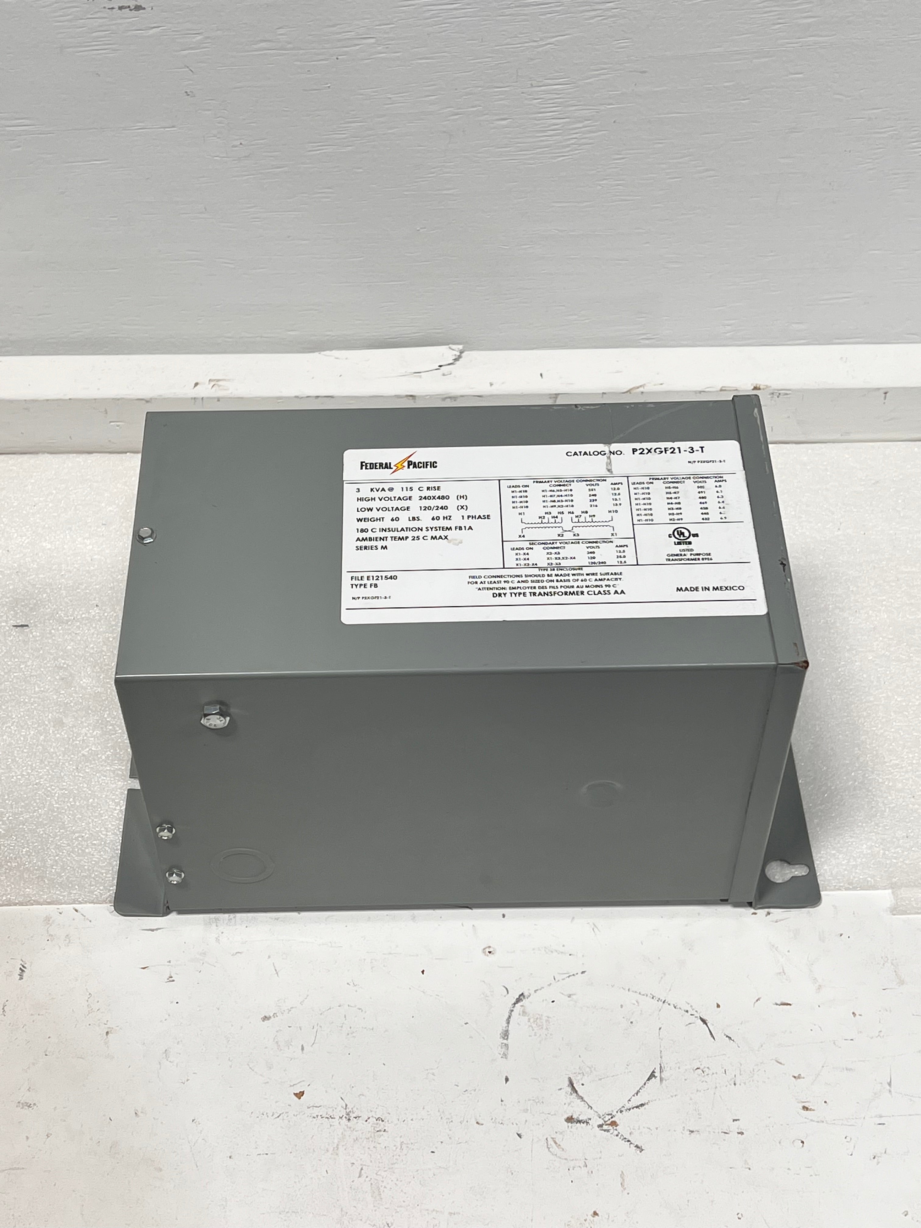 FPE P2XGF21-3-T 3 KVA Dry type Transformer