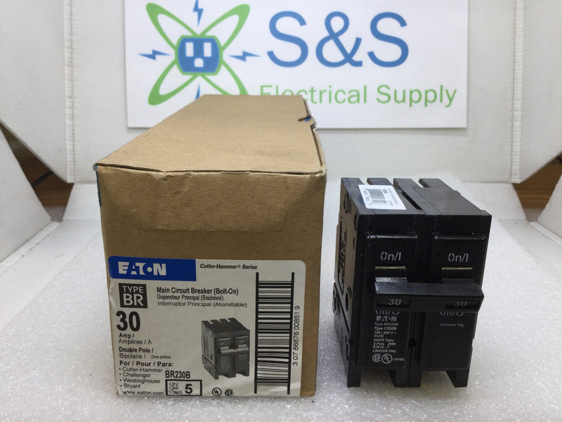 Eaton BR230B/C230B 2 Pole 30 Amp Circuit Breaker