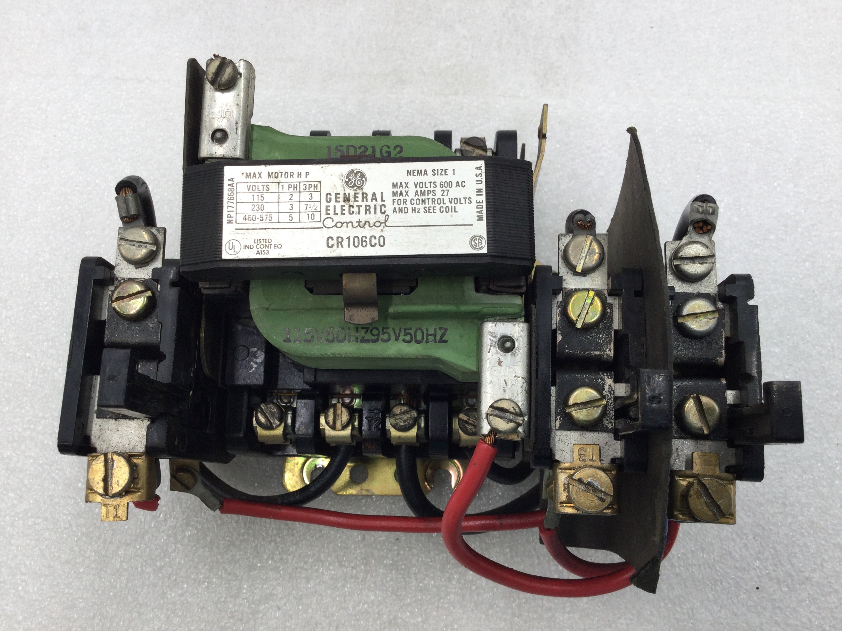 GE General Electric CR106C0 27 Amp 3 Pole 110-575 VAC 3-10HP Contactor