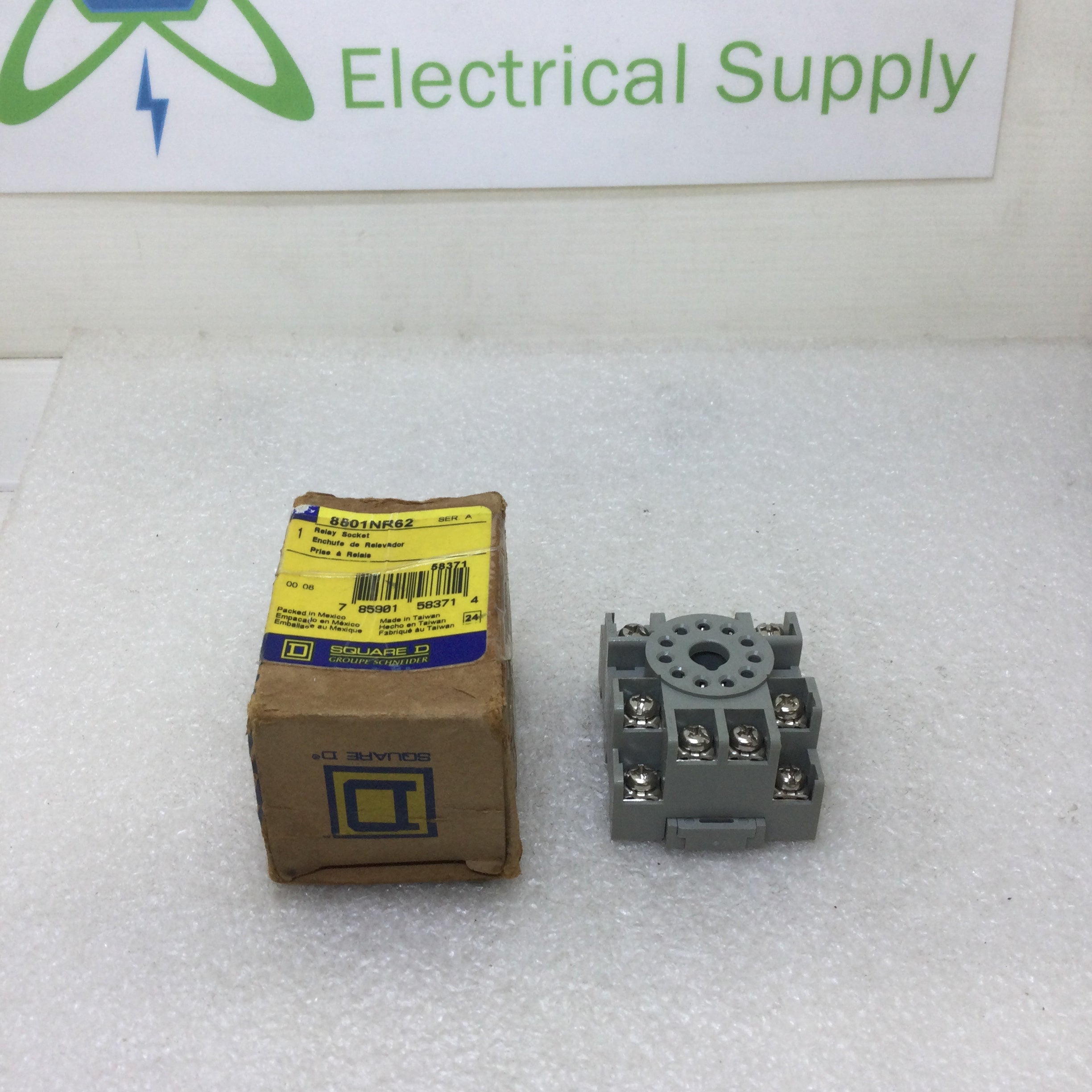 Square D 8501NR62 Series A 11 Pin 10 Amp 300 VAC Relay Socket Base