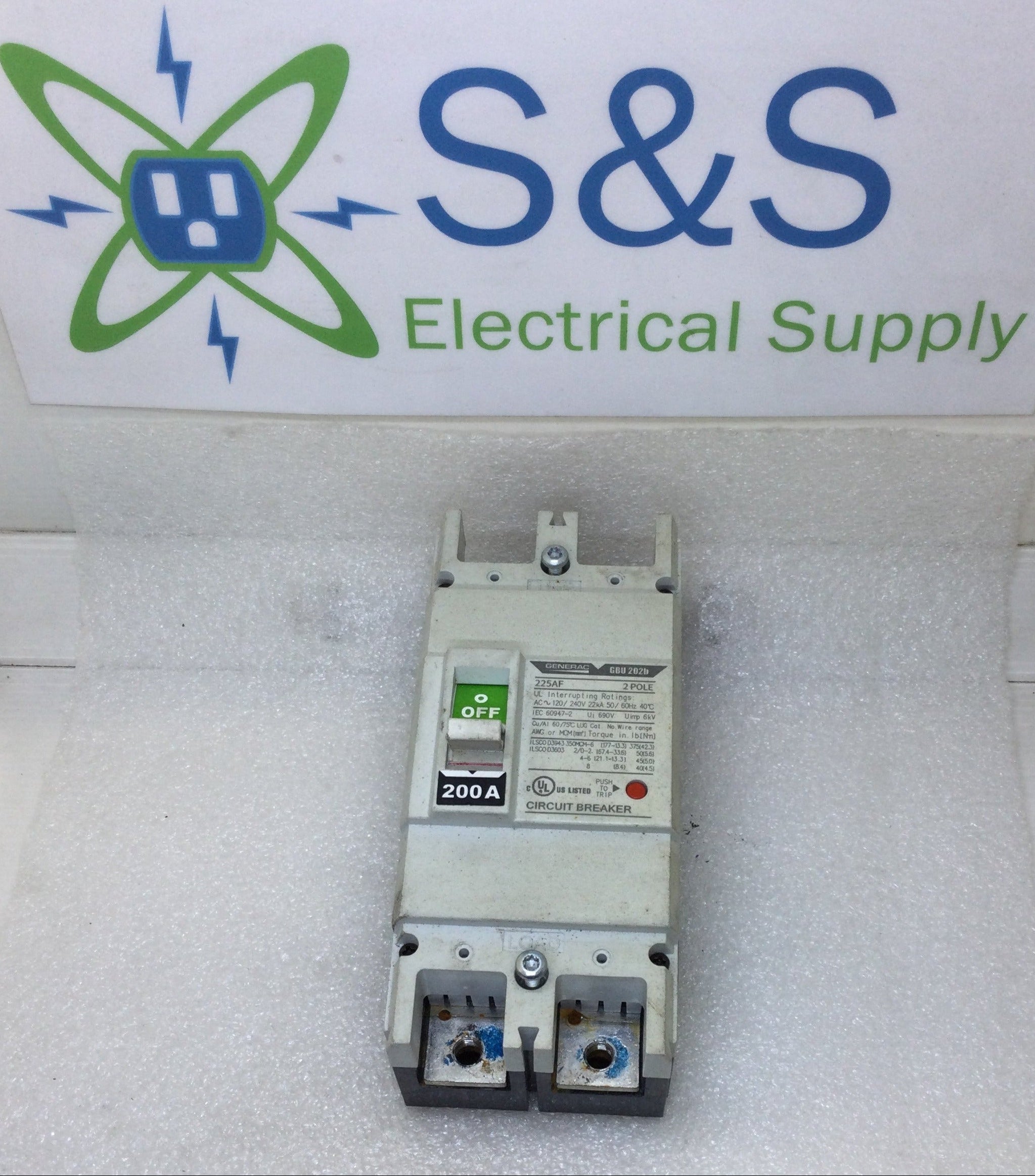 Generac GBU202b 200 Amp 2 Pole 120/240V Circuit Breaker