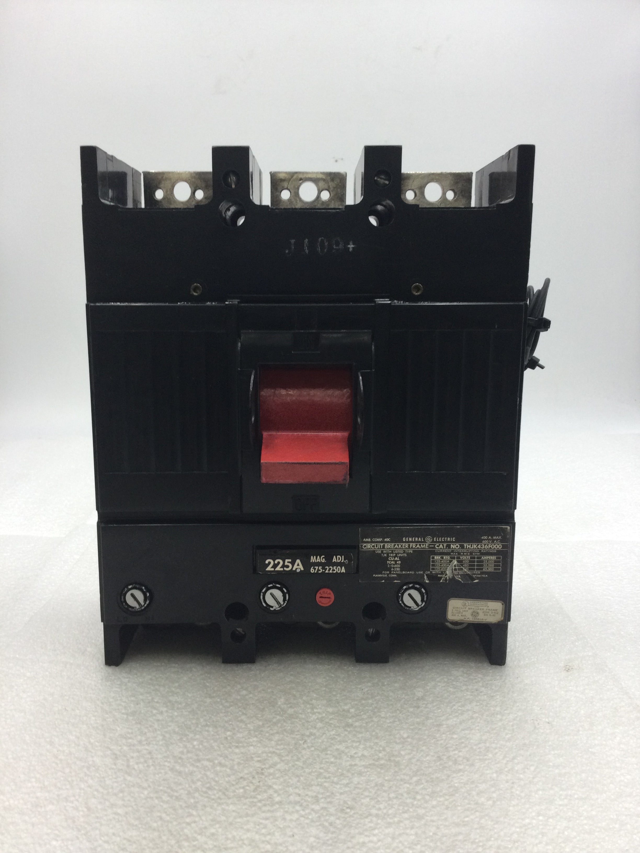 GE General Electric THJK436F000 3 Pole 400 Amp Circuit Breaker with 22