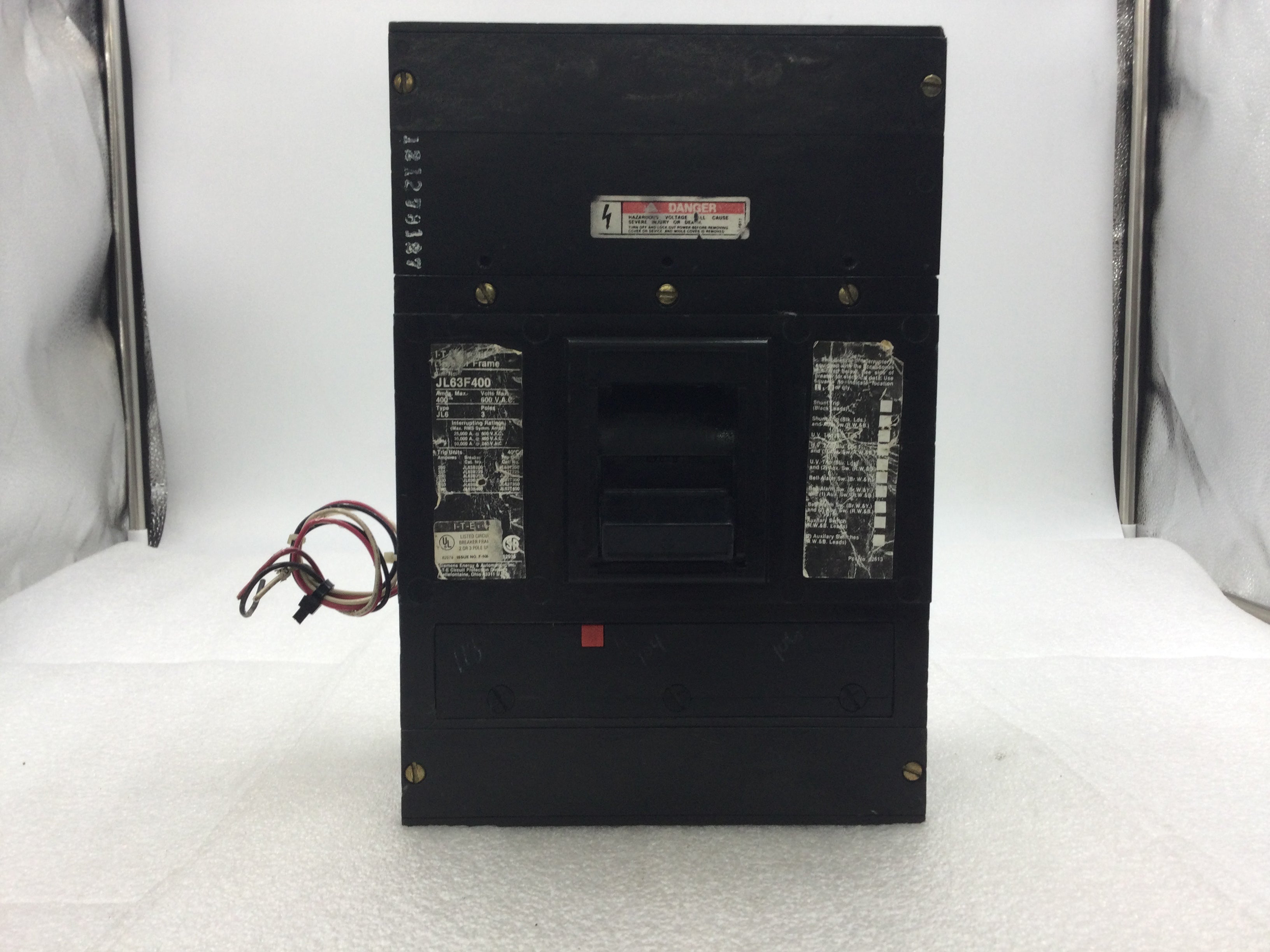 ITE/Siemens JL63F400 3 Pole 400 Amp Max 600 VAC Adjustable Trip Set 30