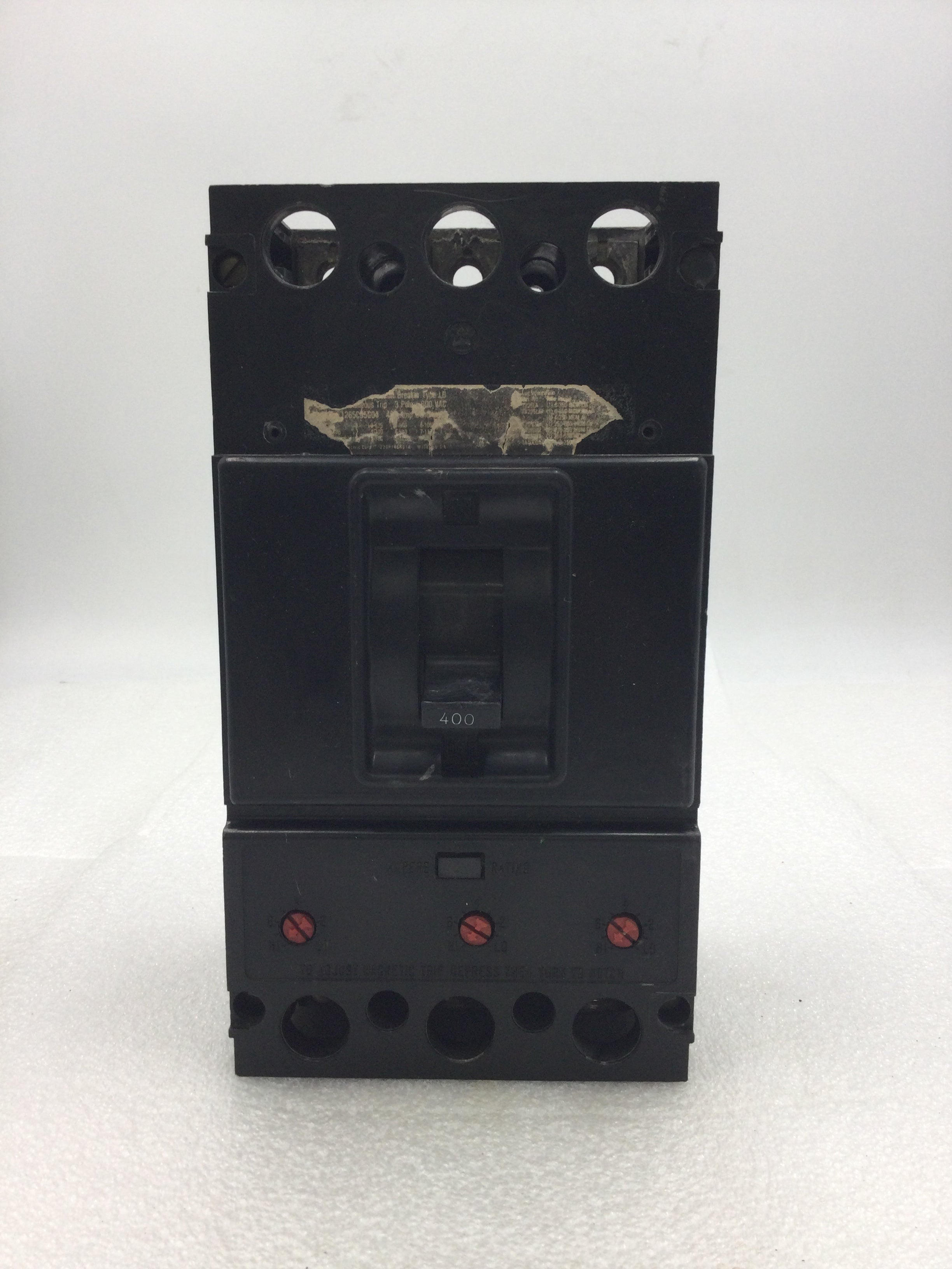 Westinghouse LB3400F 400 Amp 3 Pole 600V Circuit Breaker w/400 Amp Tri