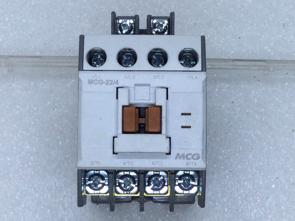 MCG MCG-22/4 Magnetic Contactor 22Amp Max 220-480V for Low Voltage Mot