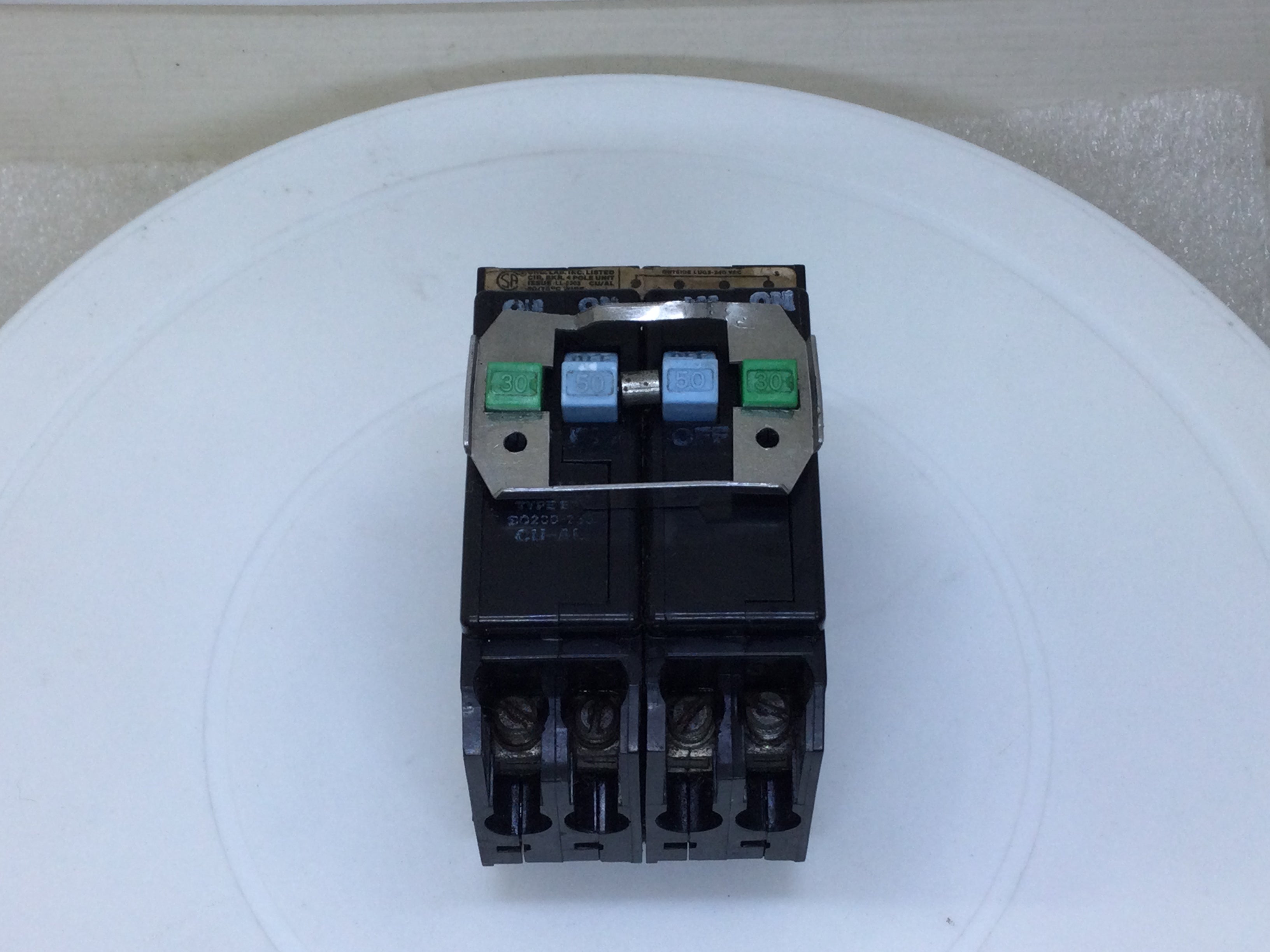 Bryant BQ230-250 30 Amp/50 Amp 4 Pole 240V Quad Circuit Breaker