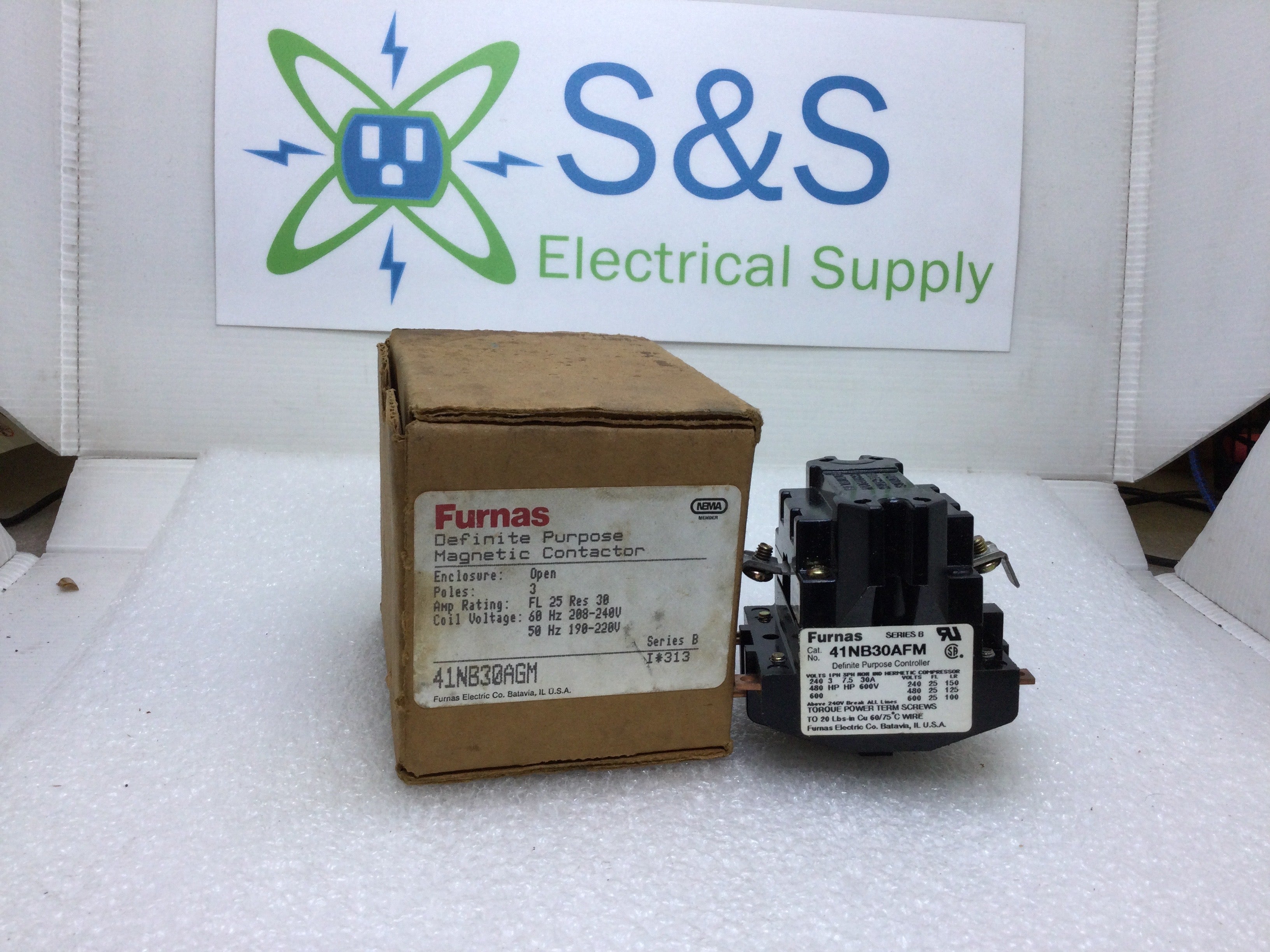 Furnas 41NB30AGM Definite Purpose Contactor 208-240V 30Amp Series B 3-