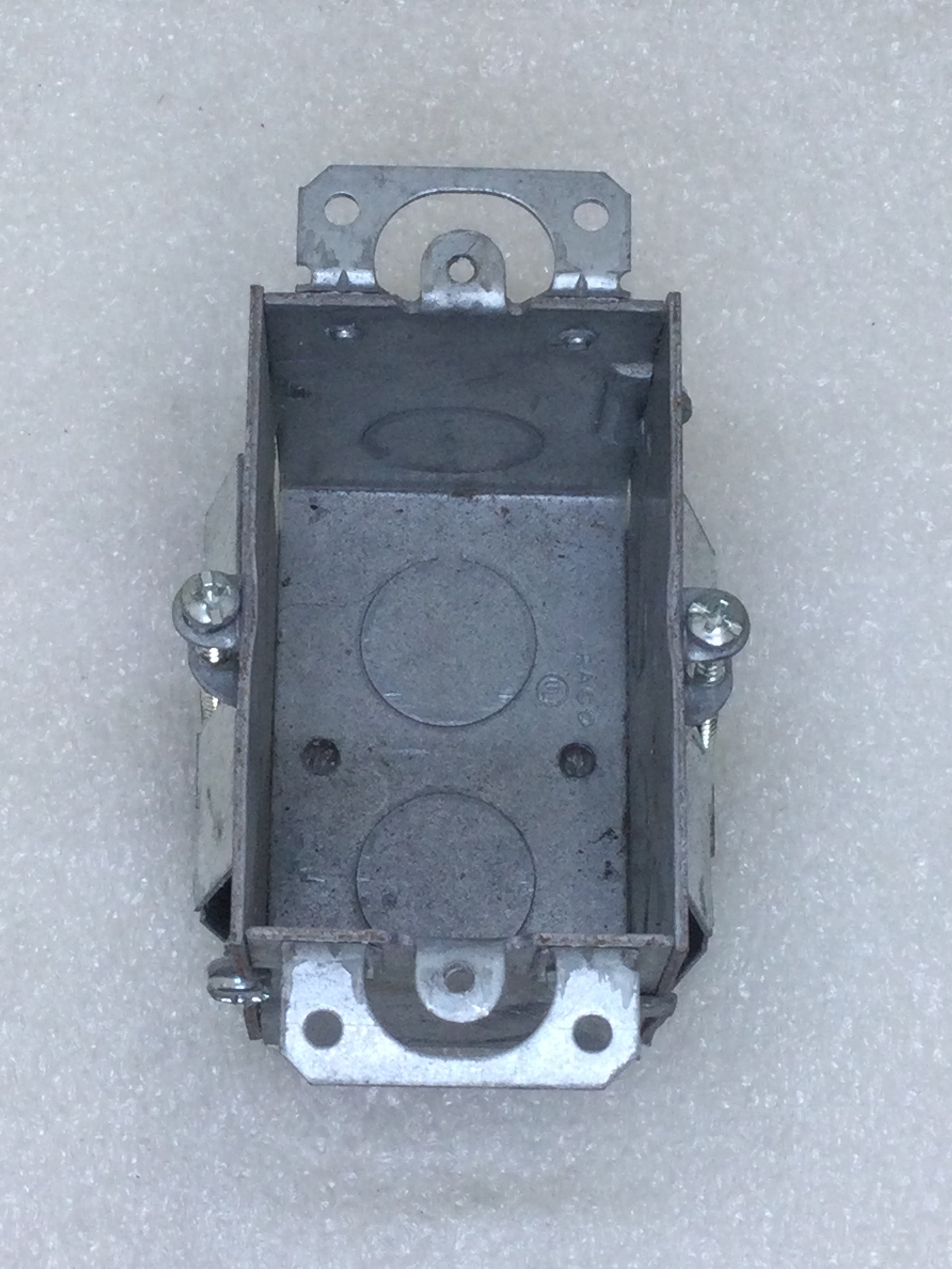 Raco 523 Single Gang Metal Cut-In Electrical Box 3" X 2" with Fastenin