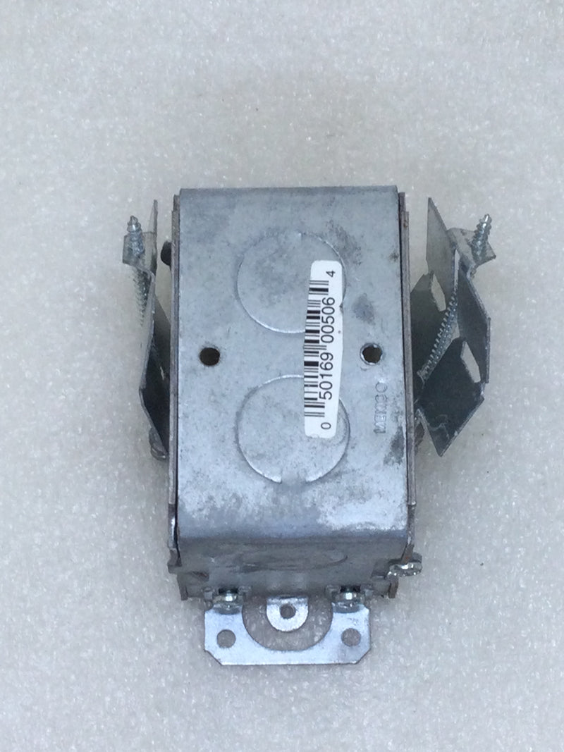 Raco 523 Single Gang Metal Cut-In Electrical Box 3" X 2" with Fastenin