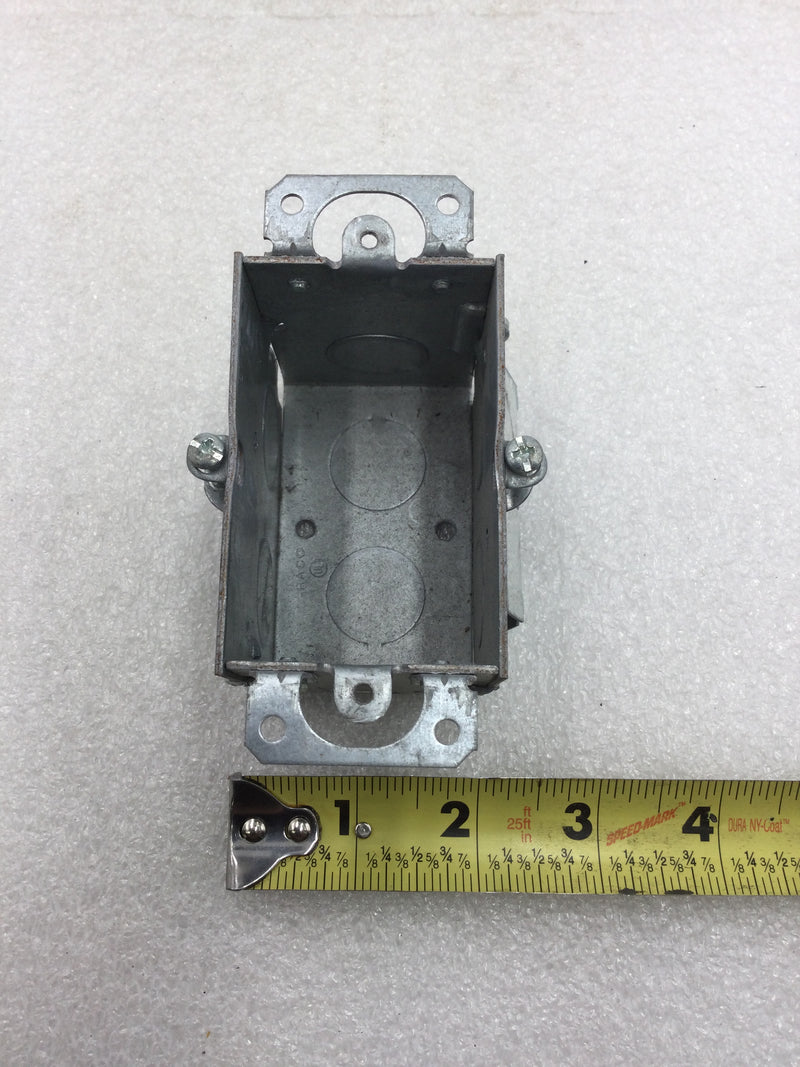Raco 523 Single Gang Metal Cut-In Electrical Box 3" X 2" with Fastenin
