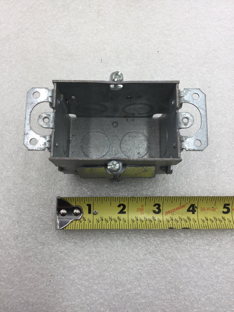 Raco 523 Single Gang Metal Cut-In Electrical Box 3" X 2" with Fastenin