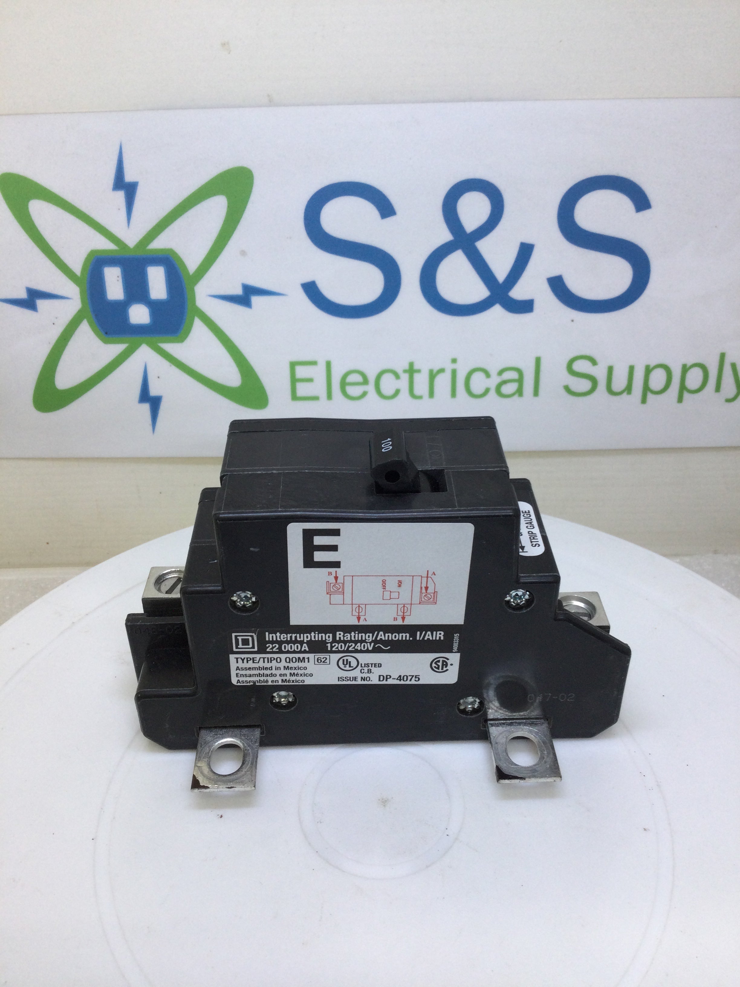 Square D QOM100VH 100 Amp 2 Pole 120/240v 22kA Type QOM1 Circuit Break