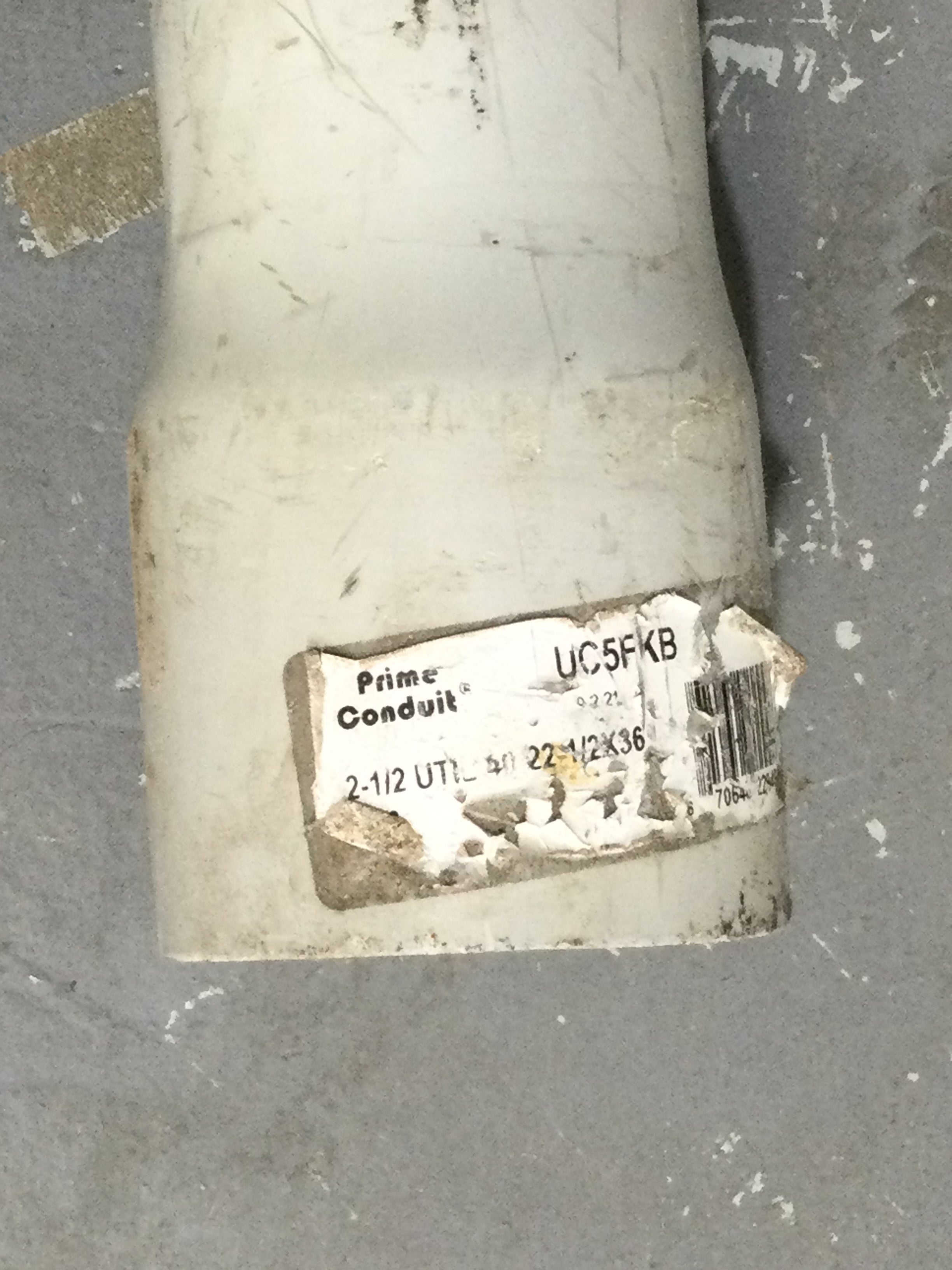 Prime Conduit UC5FKB 2 1/2" UTIL Schedule 40 221/2DX36R 22.5 Degree PV