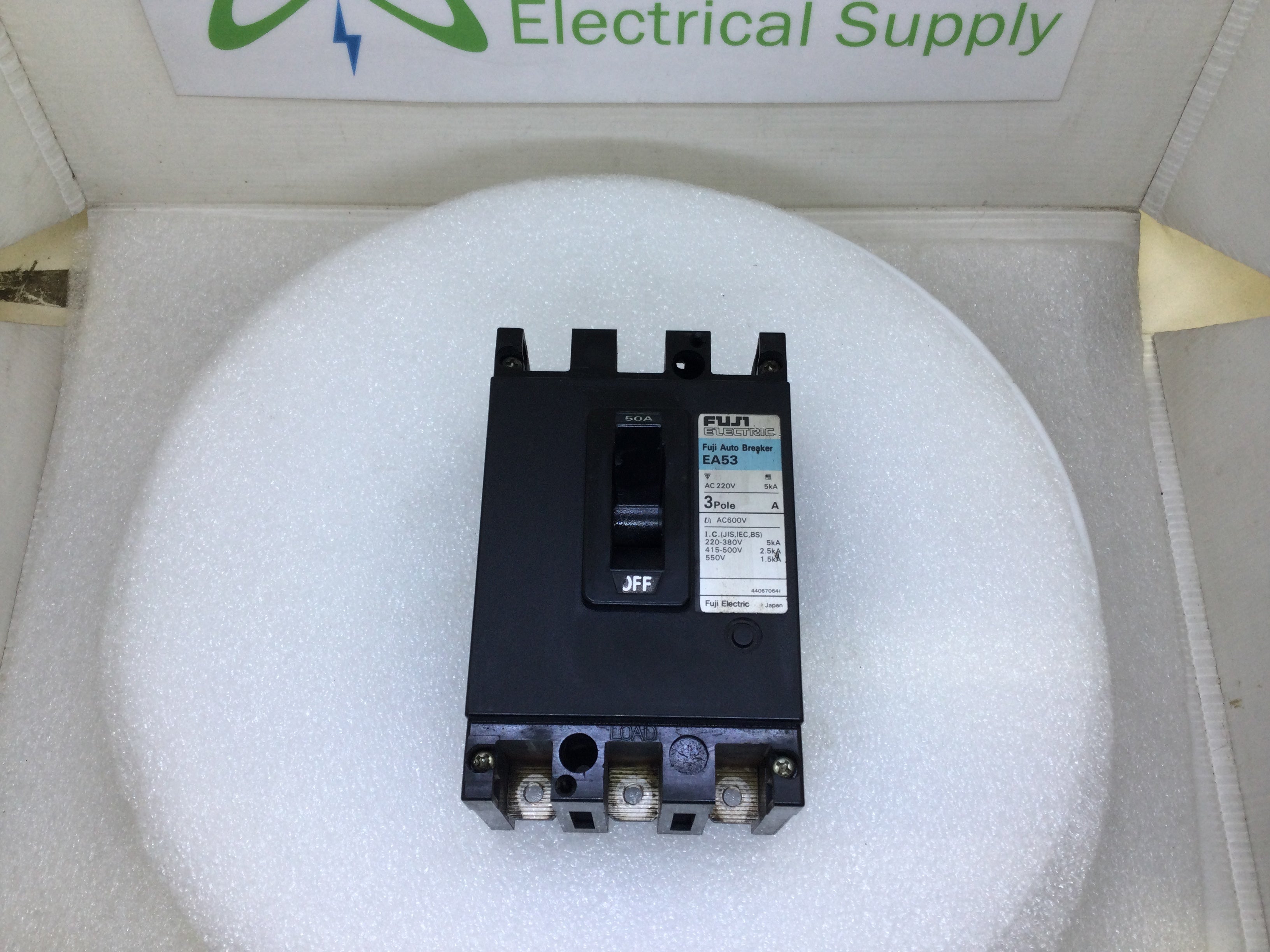 Fuji Electric EA53 50 Amp 3 Pole 220V Circuit Breaker