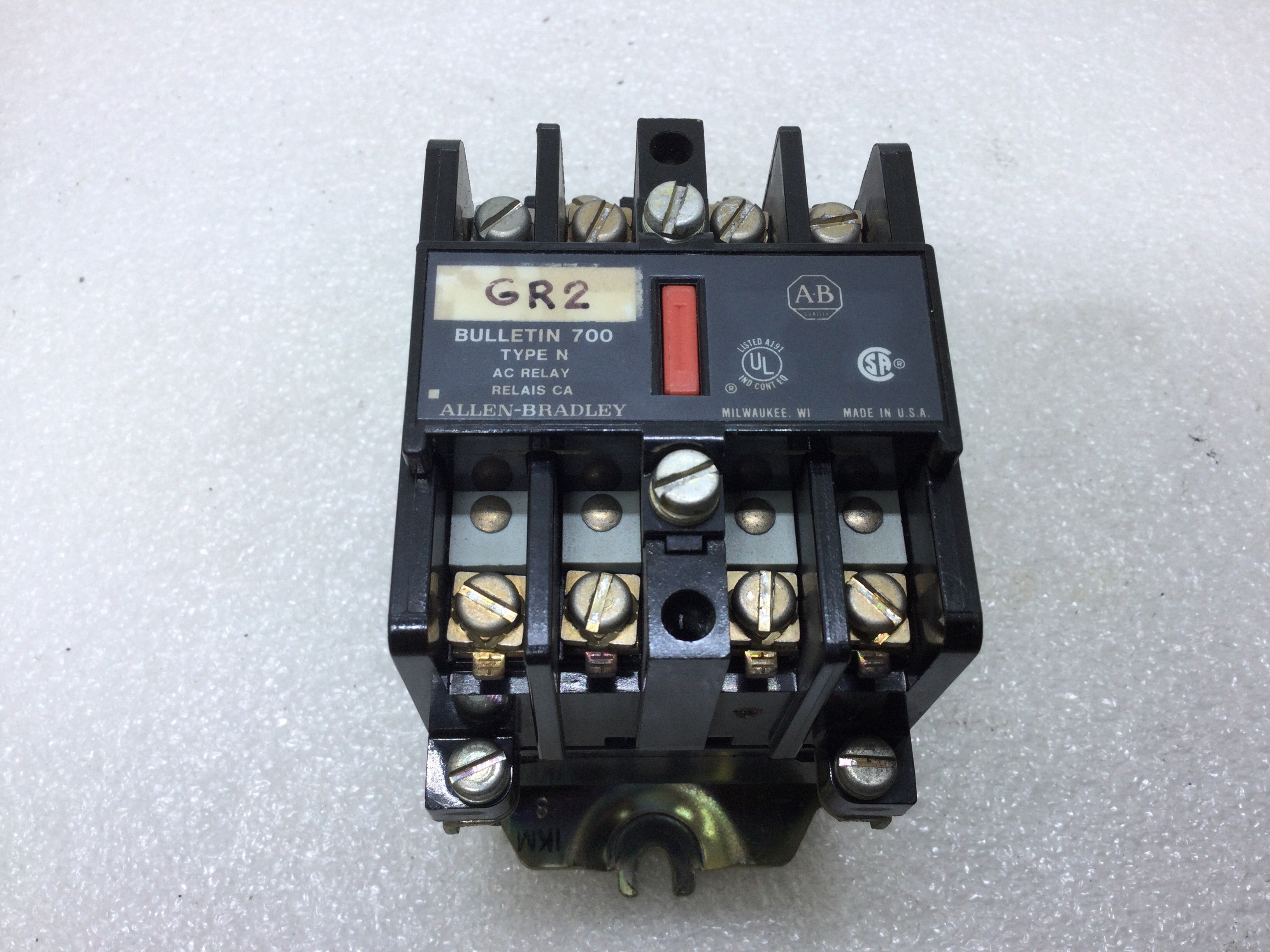 Allen-Bradley 700-N800A1 Bulletin 700 AC Relay Type N Series C 110-120