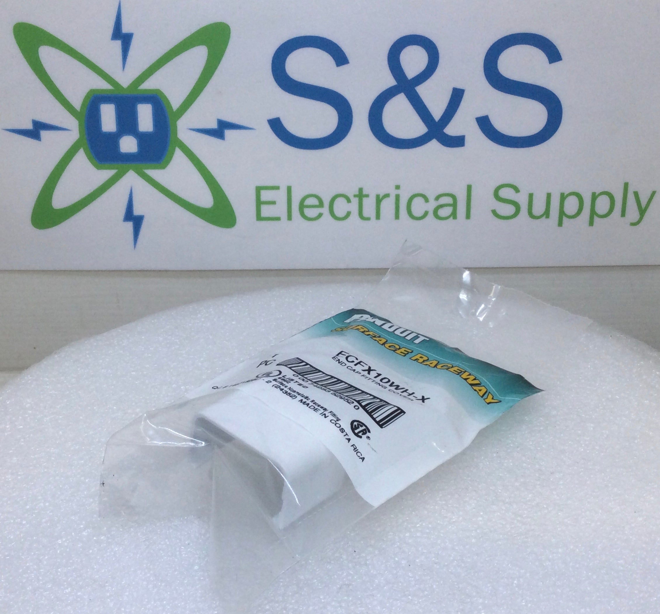 Panduit ECFX10WH-X Surface Raceway End Cap Fitting Cover 1 5/8" x 1 1/