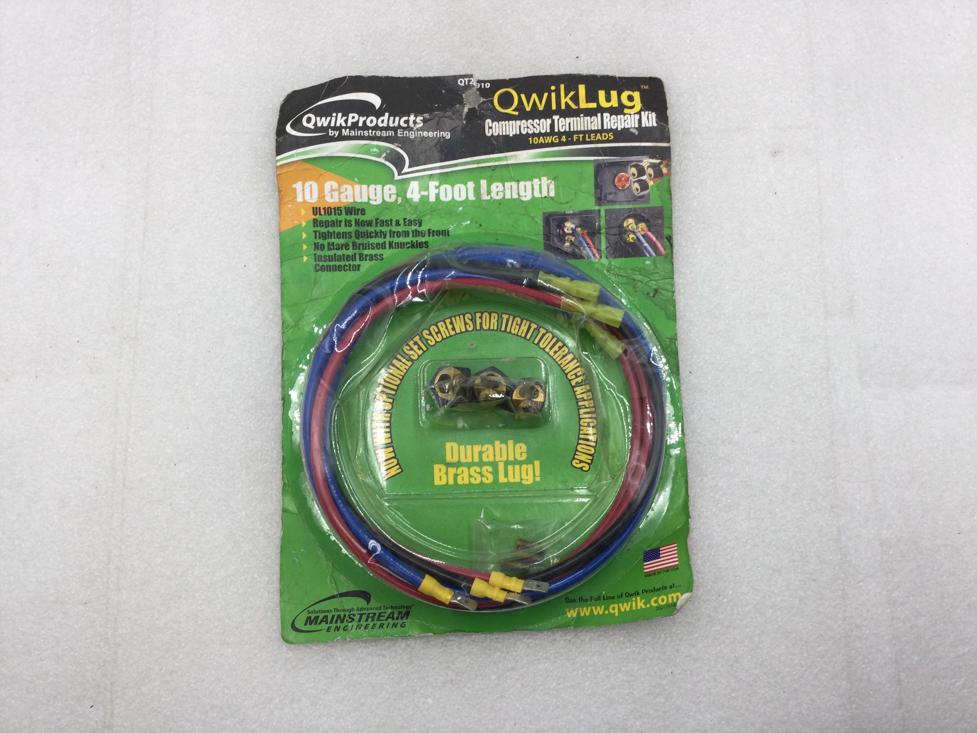 QwikLug QT2910 10 Gauge Compressor Terminal Repair Kit - 4 Foot Length