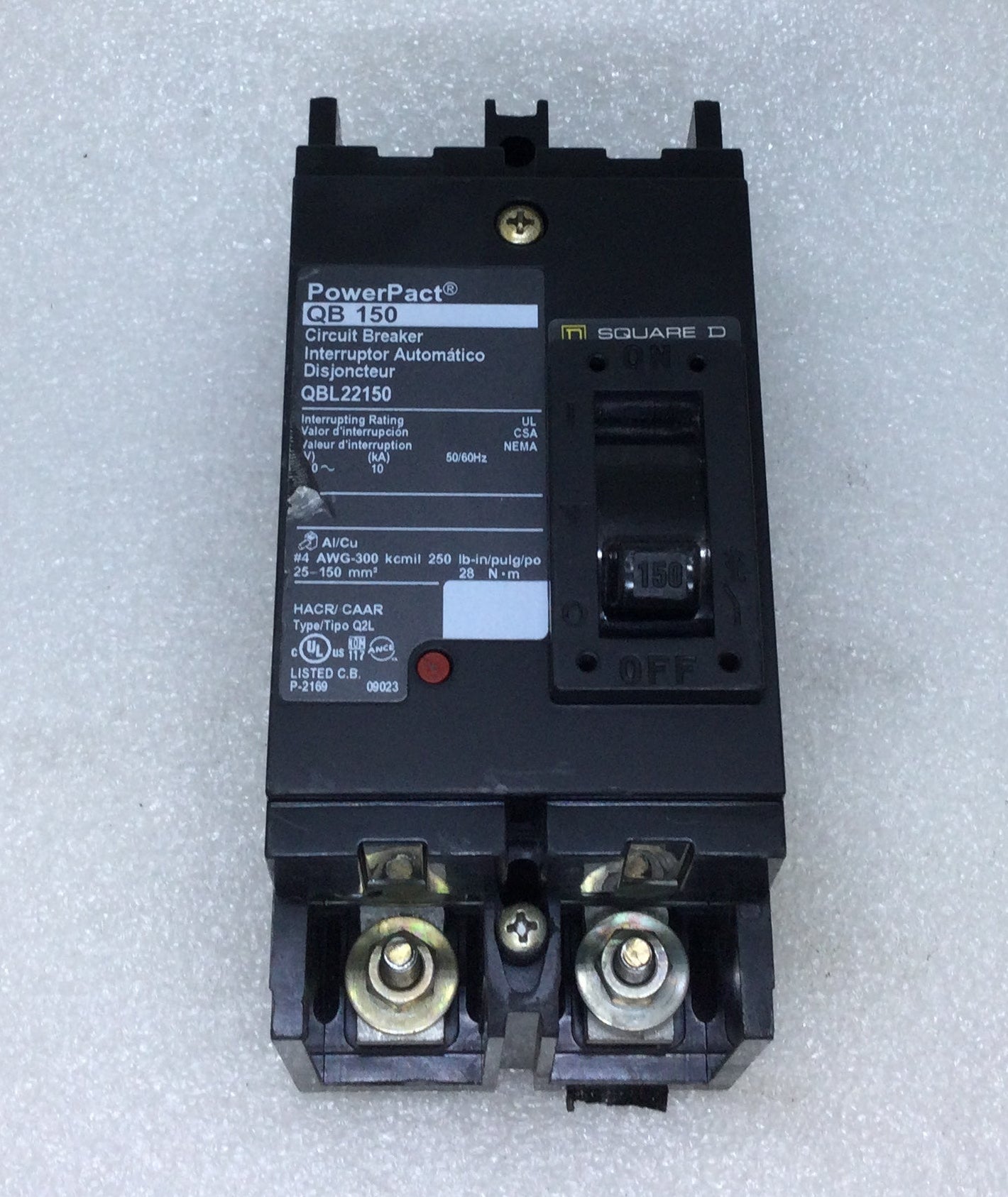 Square D PowerPact QBL22150 150 Amp 120/240v QB150 Circuit Breaker