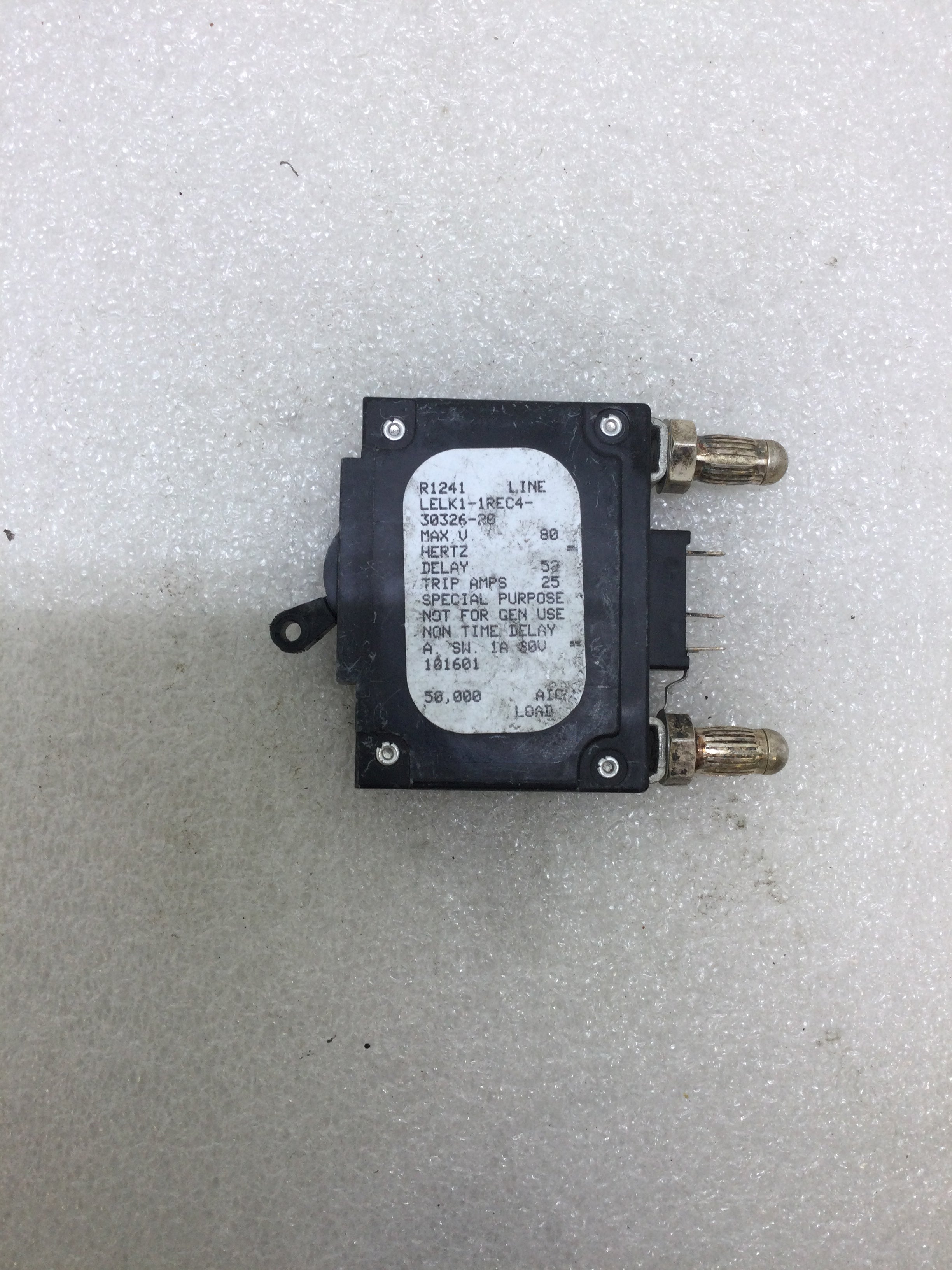 Airpax LELK1-1REC4-30326-20 80 Volt 20 Amp Breaker