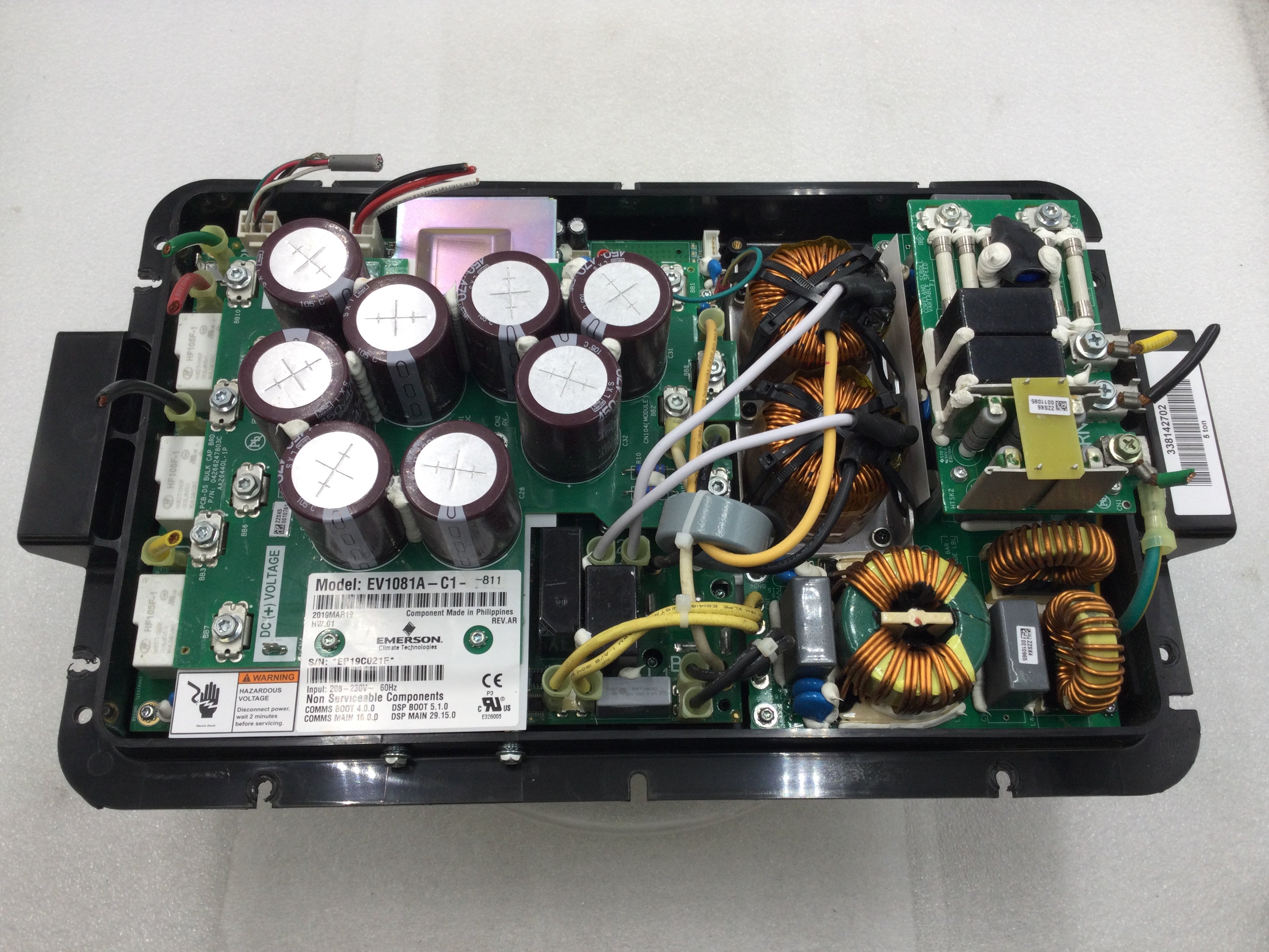 Emerson EV1081A-C1-111 HVAC 5 Ton Inverter Control Board w/ Heatsink