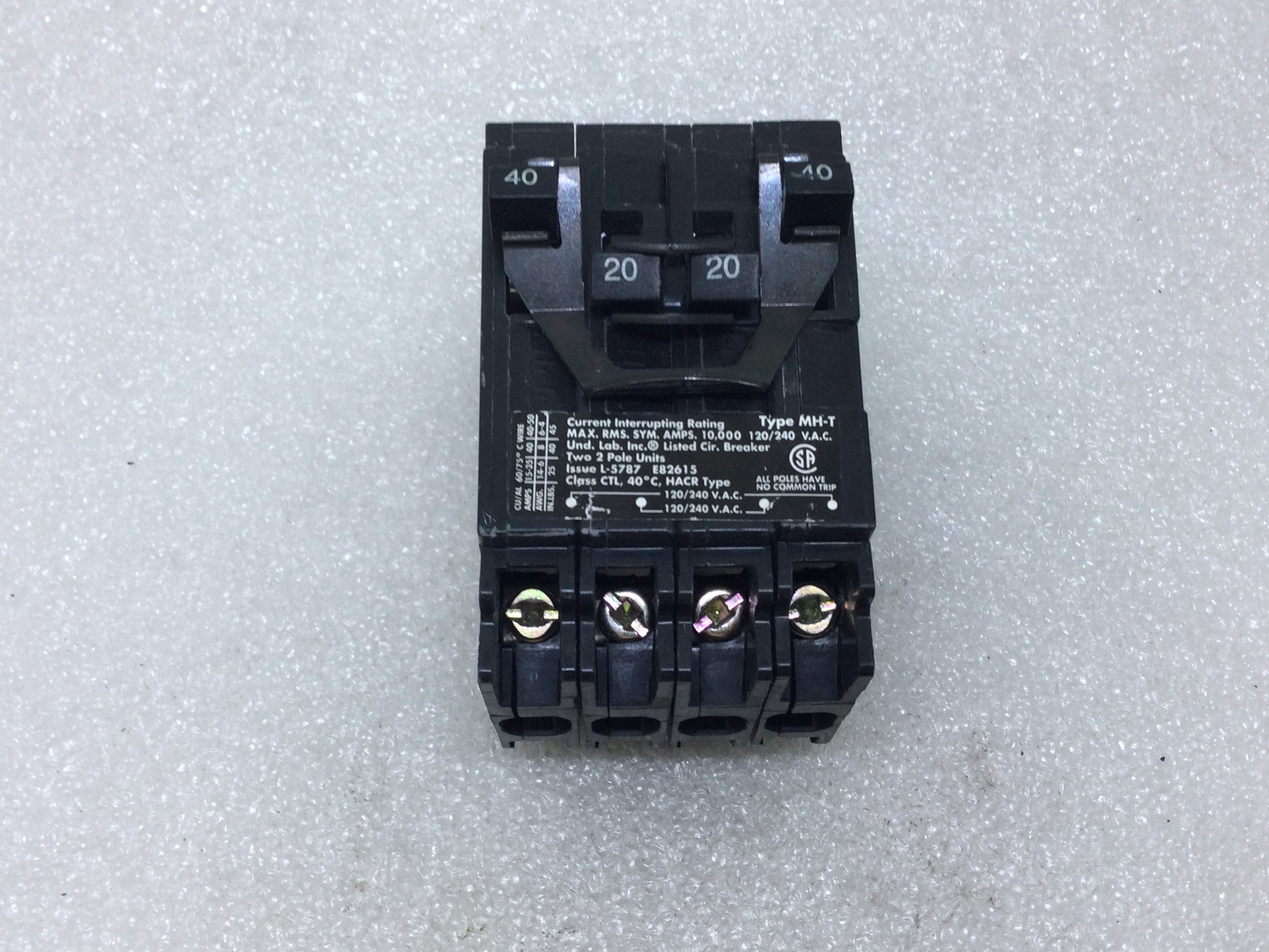 Murray MP220240 2 Pole 40A/20A-20A/40A 120/240VAC Quad Type MP Circuit