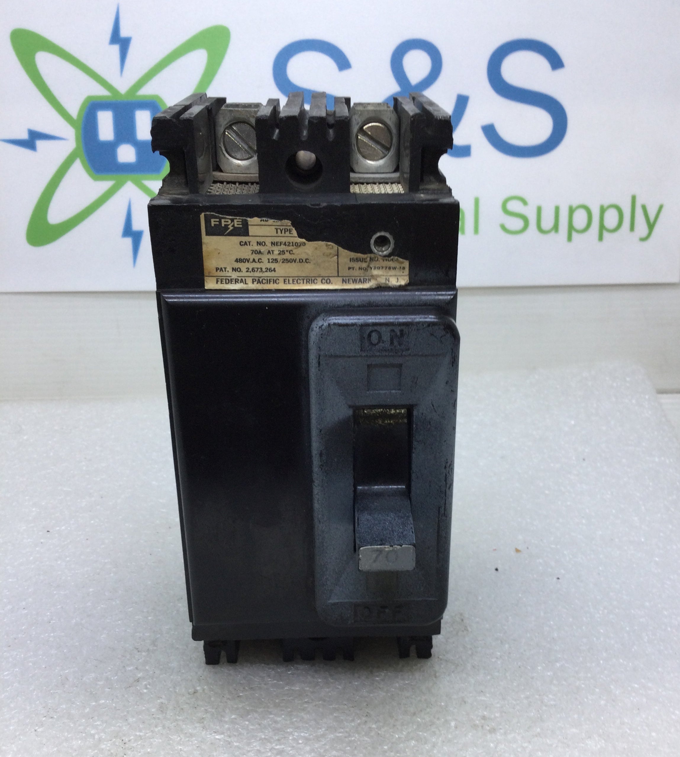 Federal Pacific FPE NEF421070 2 Pole 70 Amp 480v Circuit Breaker