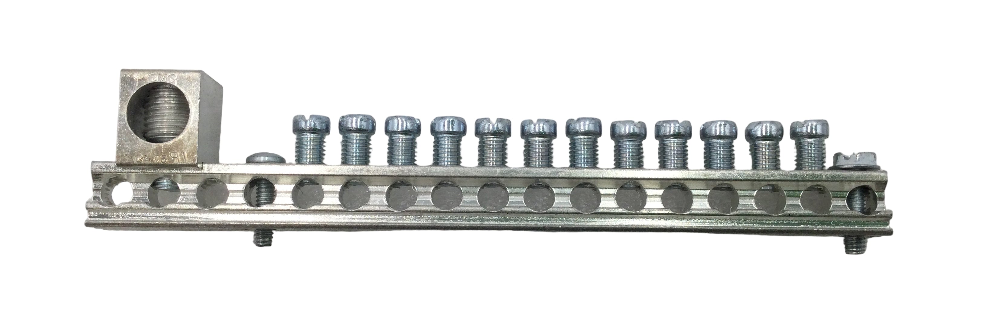 17 Position 4-14 AWG CMC CA-75/78 Grounding Bar 6 3/8" x 1 1/4"