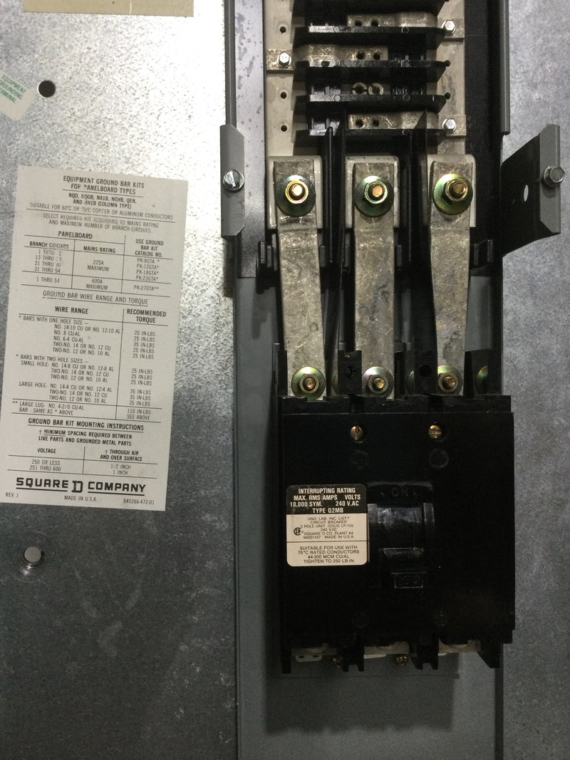 Square D NQOB-05880-607 150 Amp 120/208V 3 Phase 4 Wire 42 Space NQOB