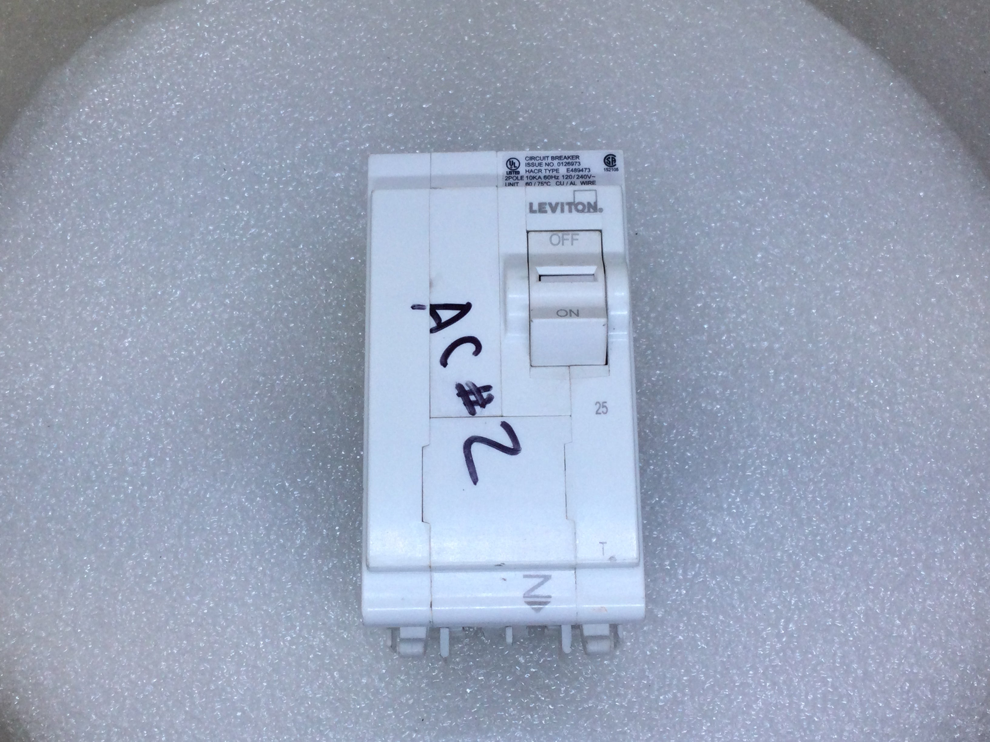 Leviton LB225-T 25 Amp 2 Pole 120/240V Circuit Breaker