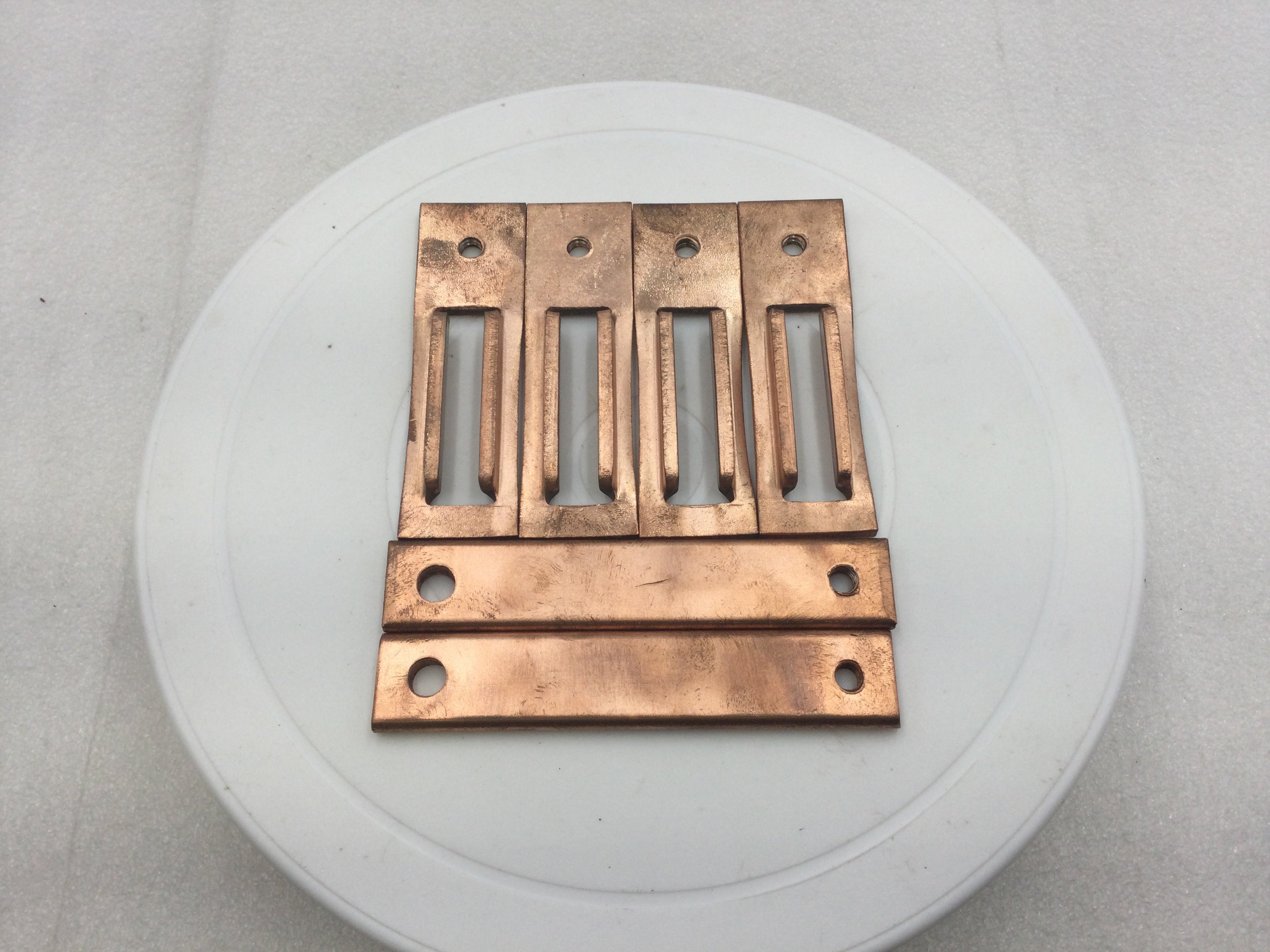Copper Mounting Feet/Bussing Hardware 1" X 5" Plate x 2 & 1 1/8" X 4 1