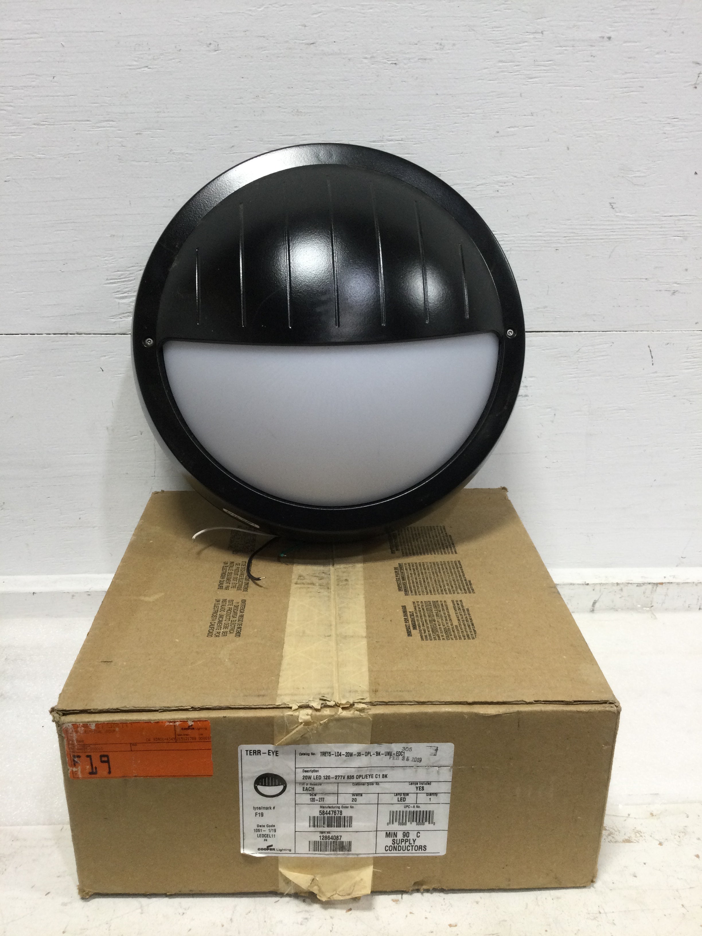 Copper Lighting TRE15-LD4-20W-35-OPL-BK-UNV-EDC1 15" High Abuse Round
