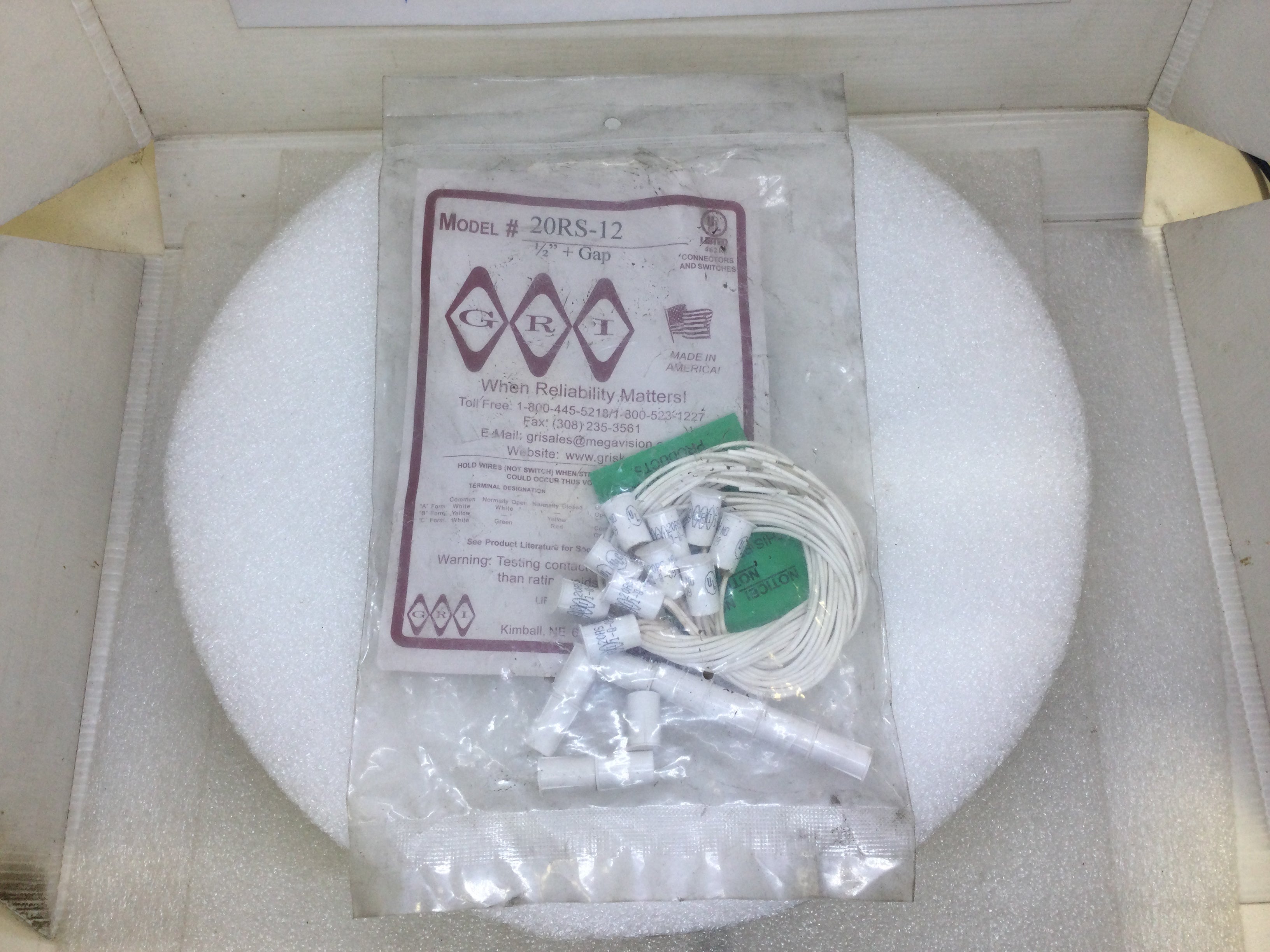 GRI 20RS-12 Recessed Magnetic Contacts - Bag of 10