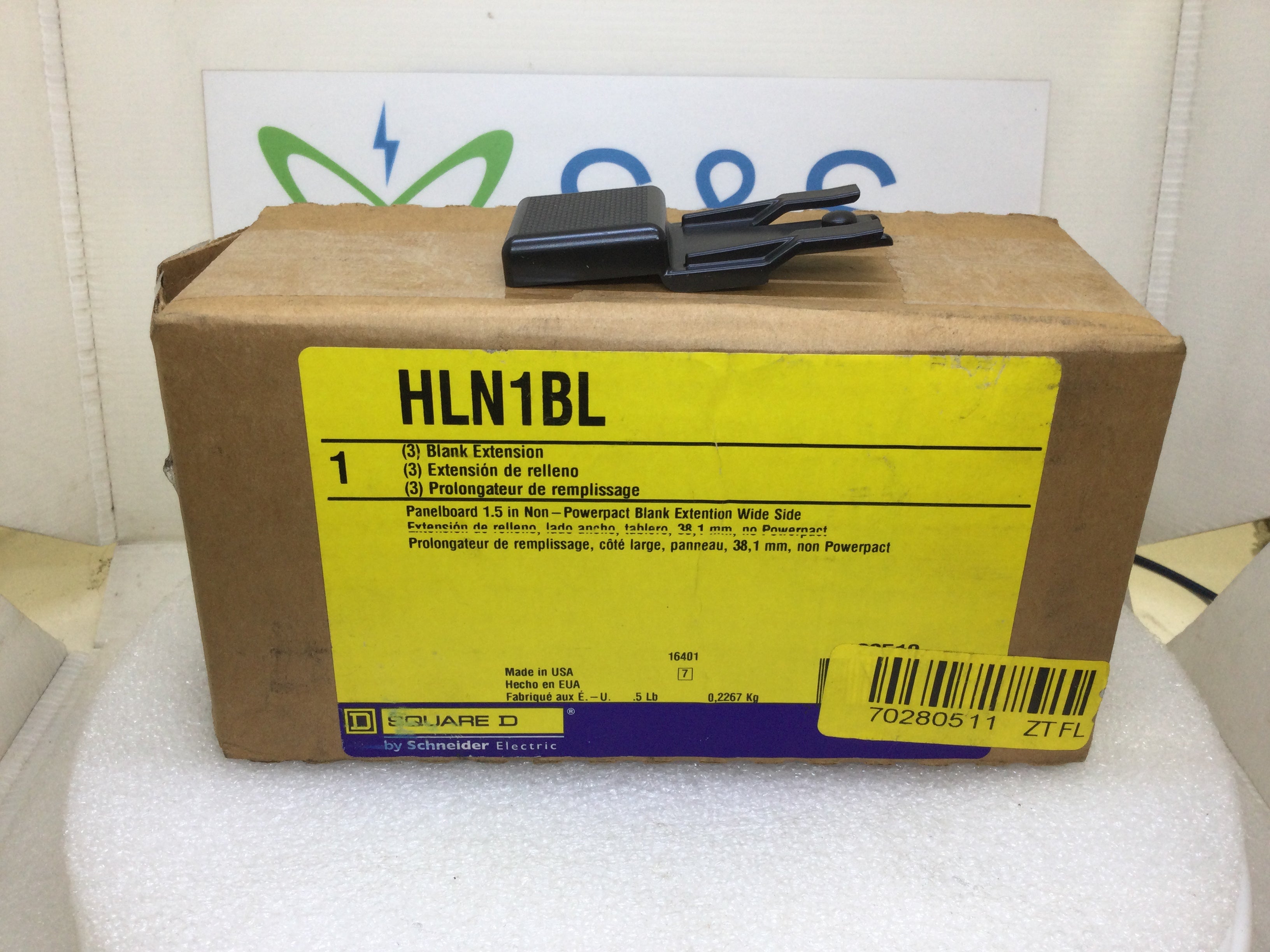Square D HLN1BL 1.5" Blank Filler Plate