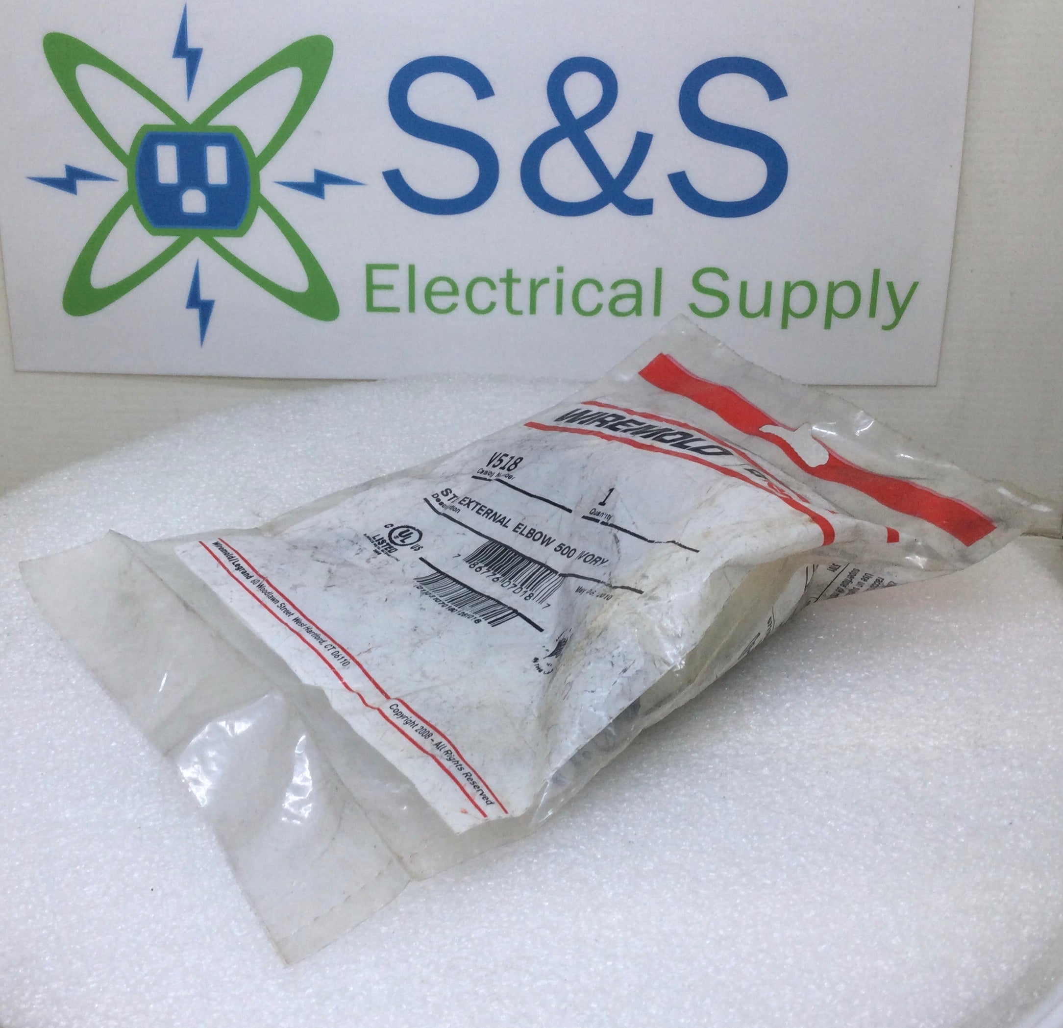 Wiremold/Legrand V518 V500 Surface External Elbow/Fitting - Ivory