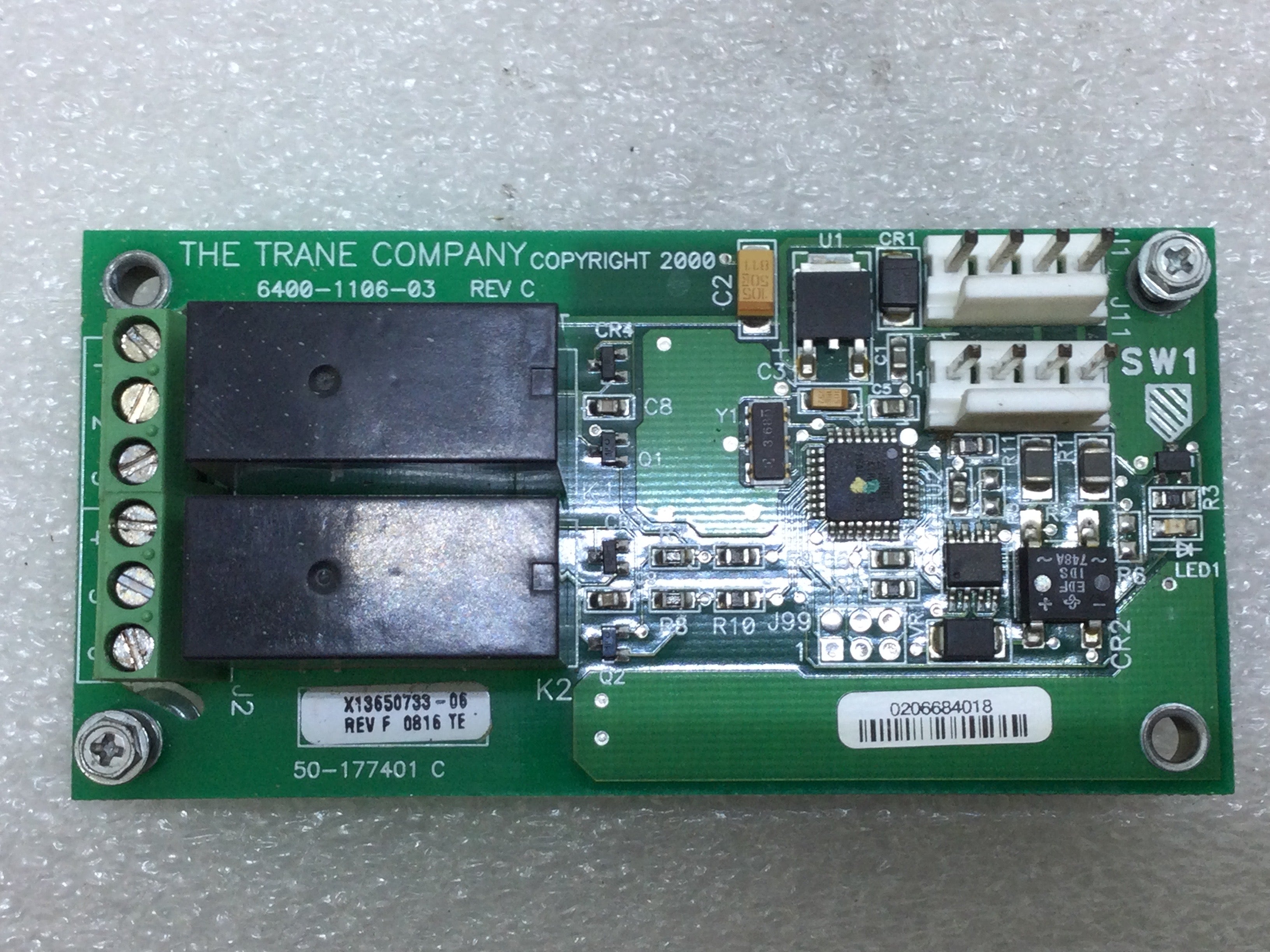 Trane X13650733-06 UCP3 Dual Relay Output Circuit Board Rev F