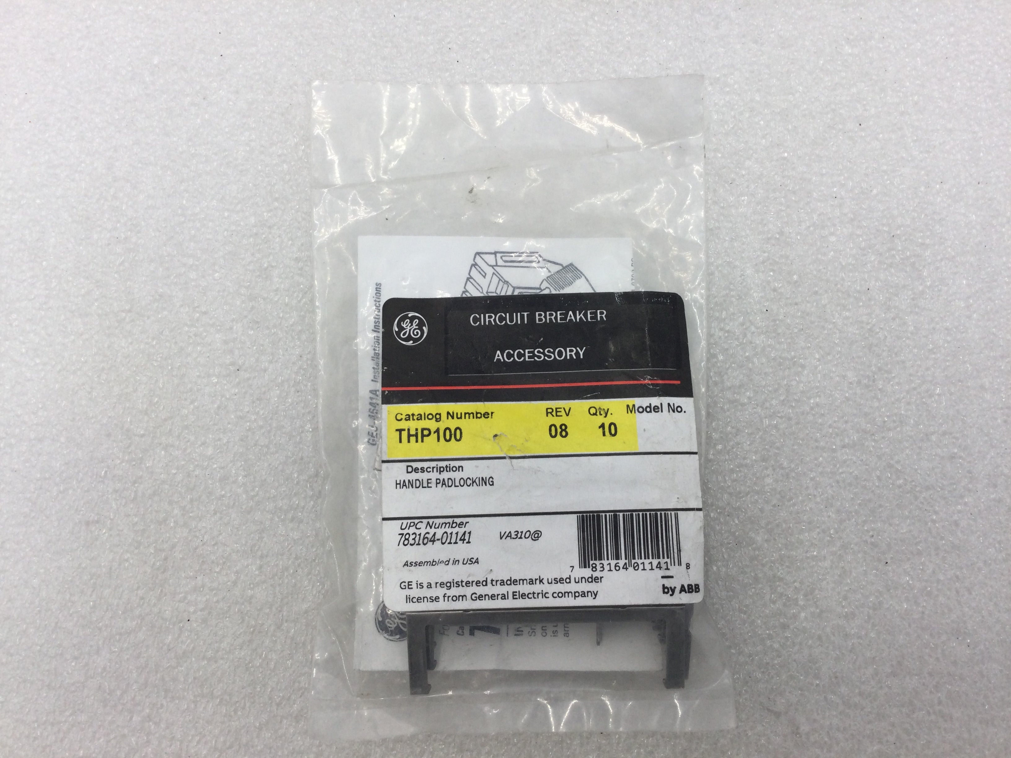 GE General Electric THP100 Model 4 Handle Padlocking Attachment