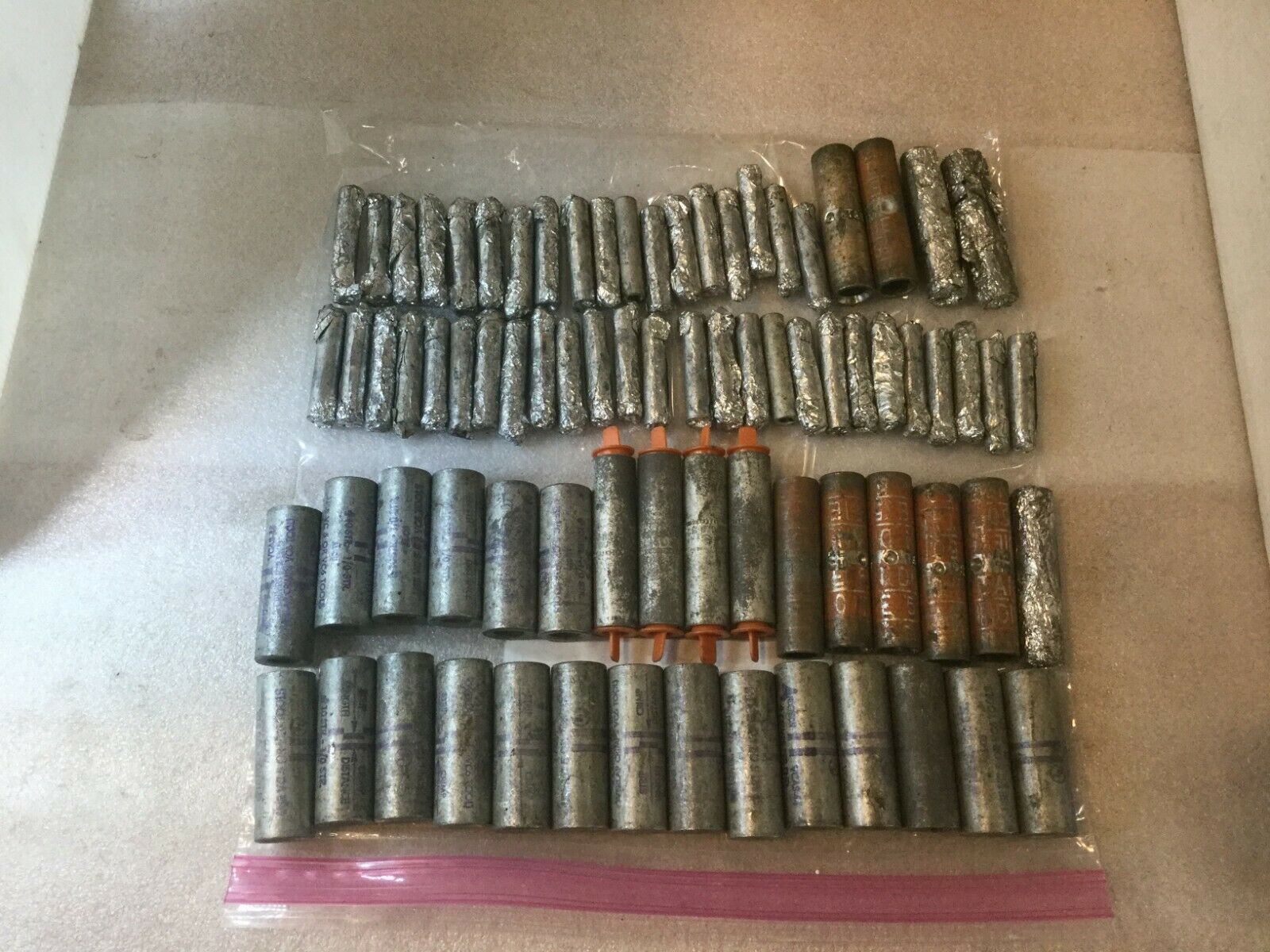 Lot Of 20 Anderson Vcas-44 Aluminum Overhead Line Splice Crimp #10str-