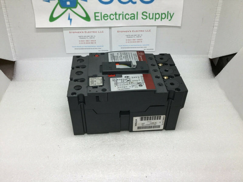 GE SELA36AT0100 100 Amp 3 Pole Circuit Breaker 80 Amp Rated Plug SRPE1
