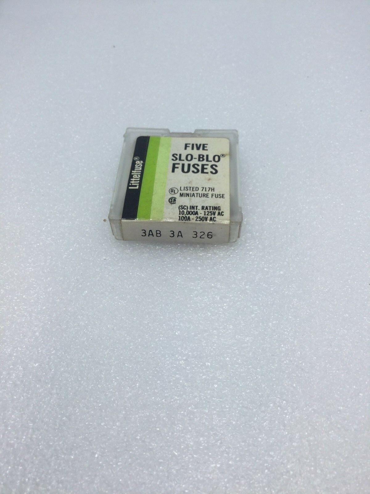 Lot Of 5!!! Littelfuse 3ab 3a 326 Fuse New